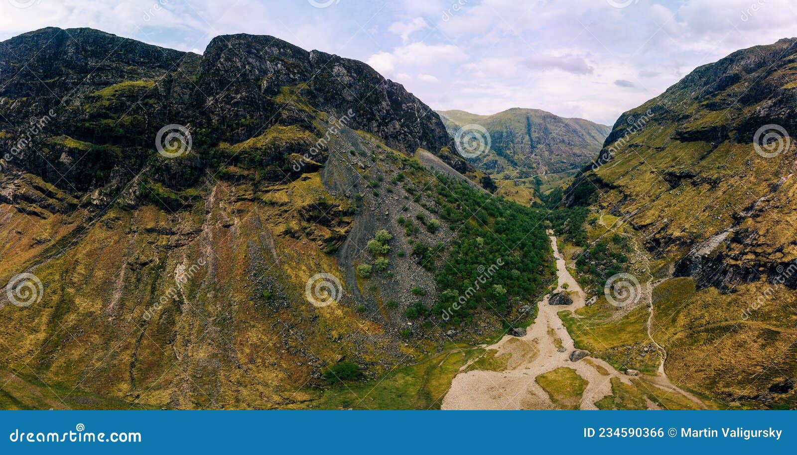 Hidden Valley View in the Scottish Highlands Stock Photo - Image of ...