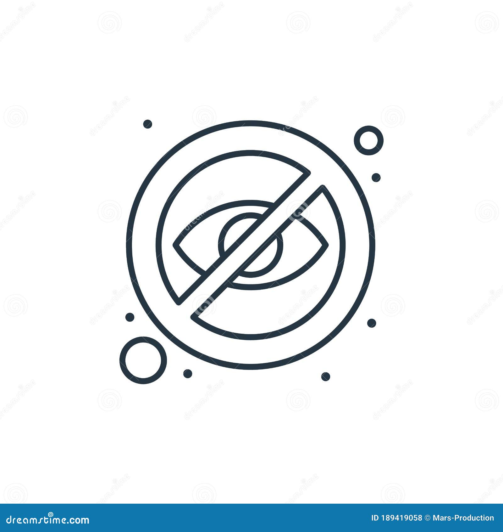 Hidden Vector Icon Isolated on White Background. Outline, Thin Line ...