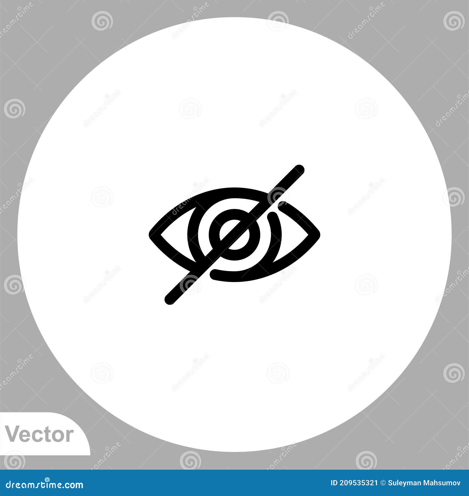 Hidden Vector Icon Sign Symbol Stock Illustration - Illustration of ...