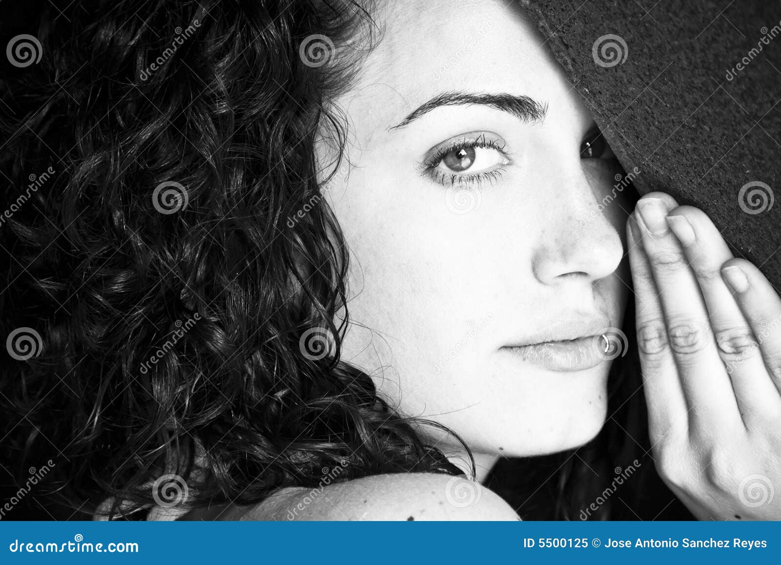 Hidden woman stock image. Image of escape, anxiety, playing - 5500125
