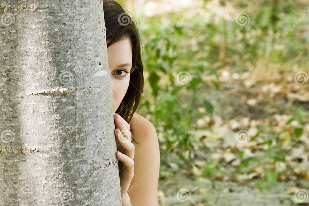 Hidden woman stock photo. Image of sensual, beauty, face - 6164850