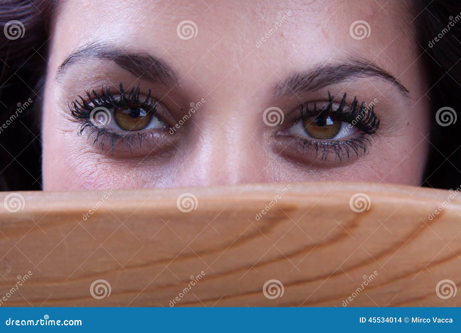 Hidden woman stock photo. Image of hidden, girl, forehead - 45534014