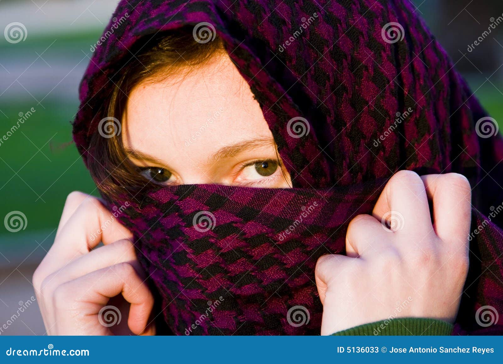 Hidden woman on veil stock image. Image of malicious, evil - 5136033