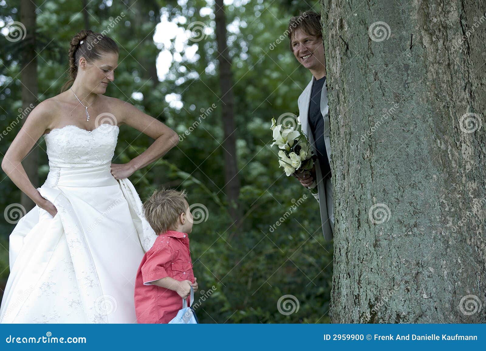 Hide behind the tree stock photo. Image of girl, portrait - 2959900