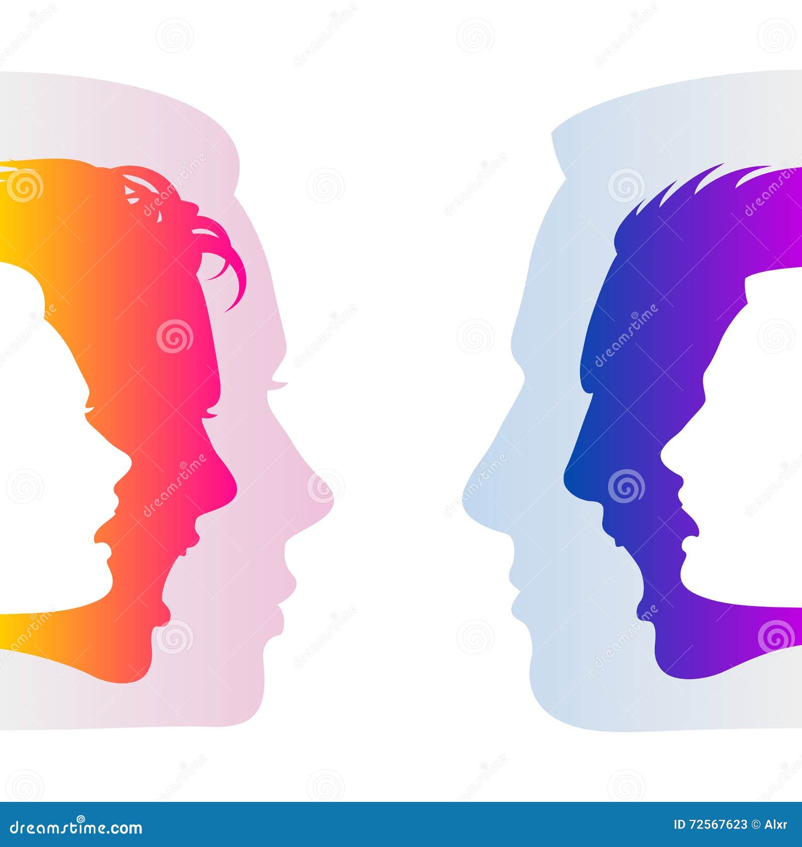 Timid Shy Face Isolated In Pink Color Royalty-Free Cartoon ...