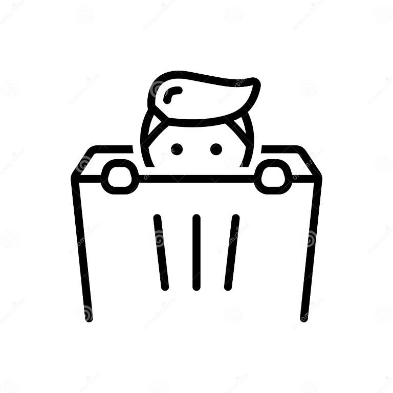 Black Line Icon for Hide, Conceal and Shroud Stock Vector ...