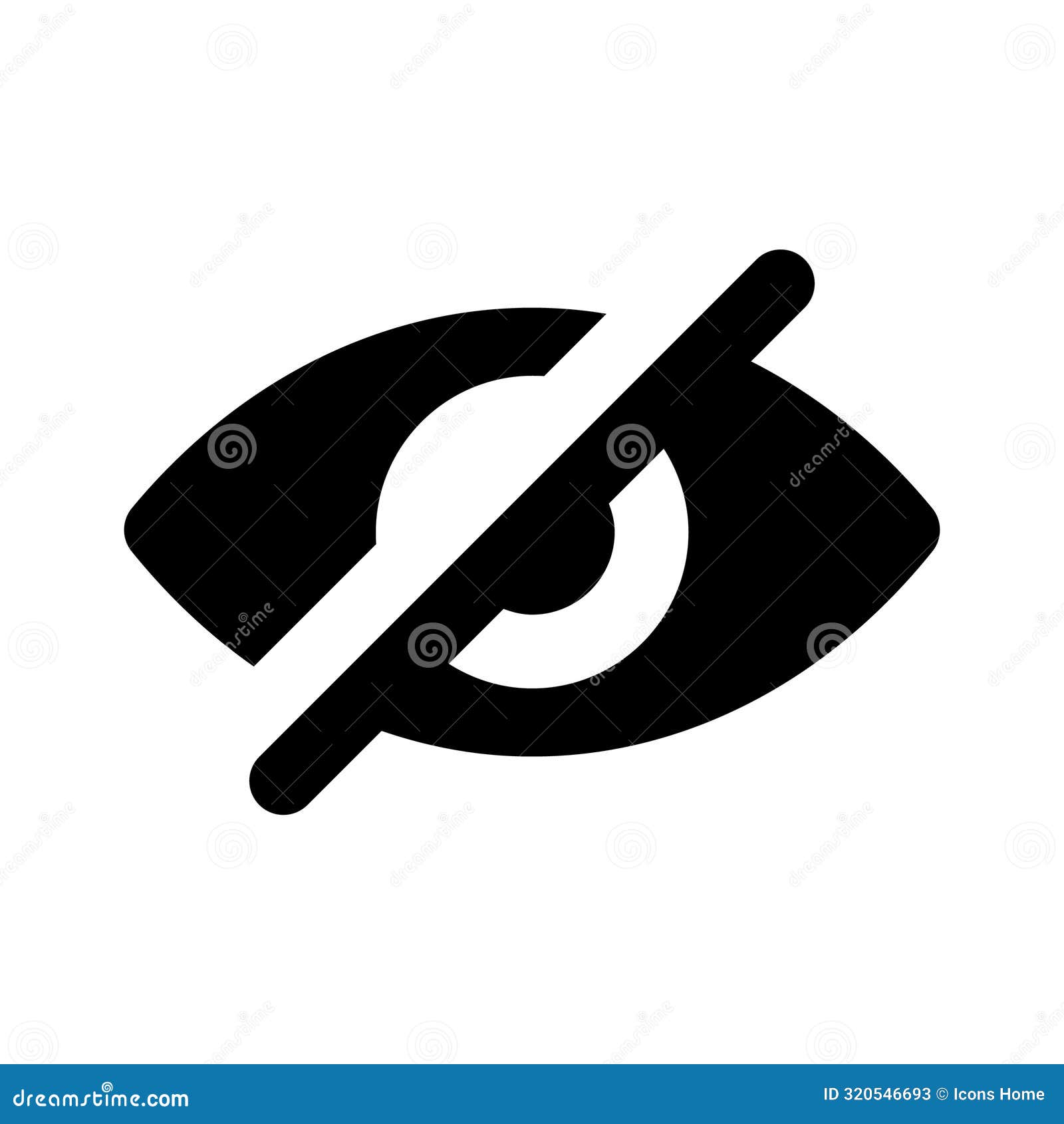 Hide Icon Design, User Interface Vector Stock Vector - Illustration of ...