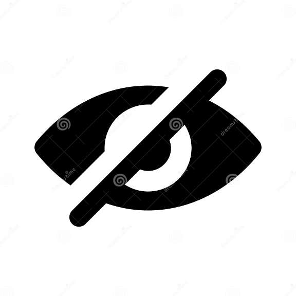Hide Icon Design, User Interface Vector Stock Vector - Illustration of ...