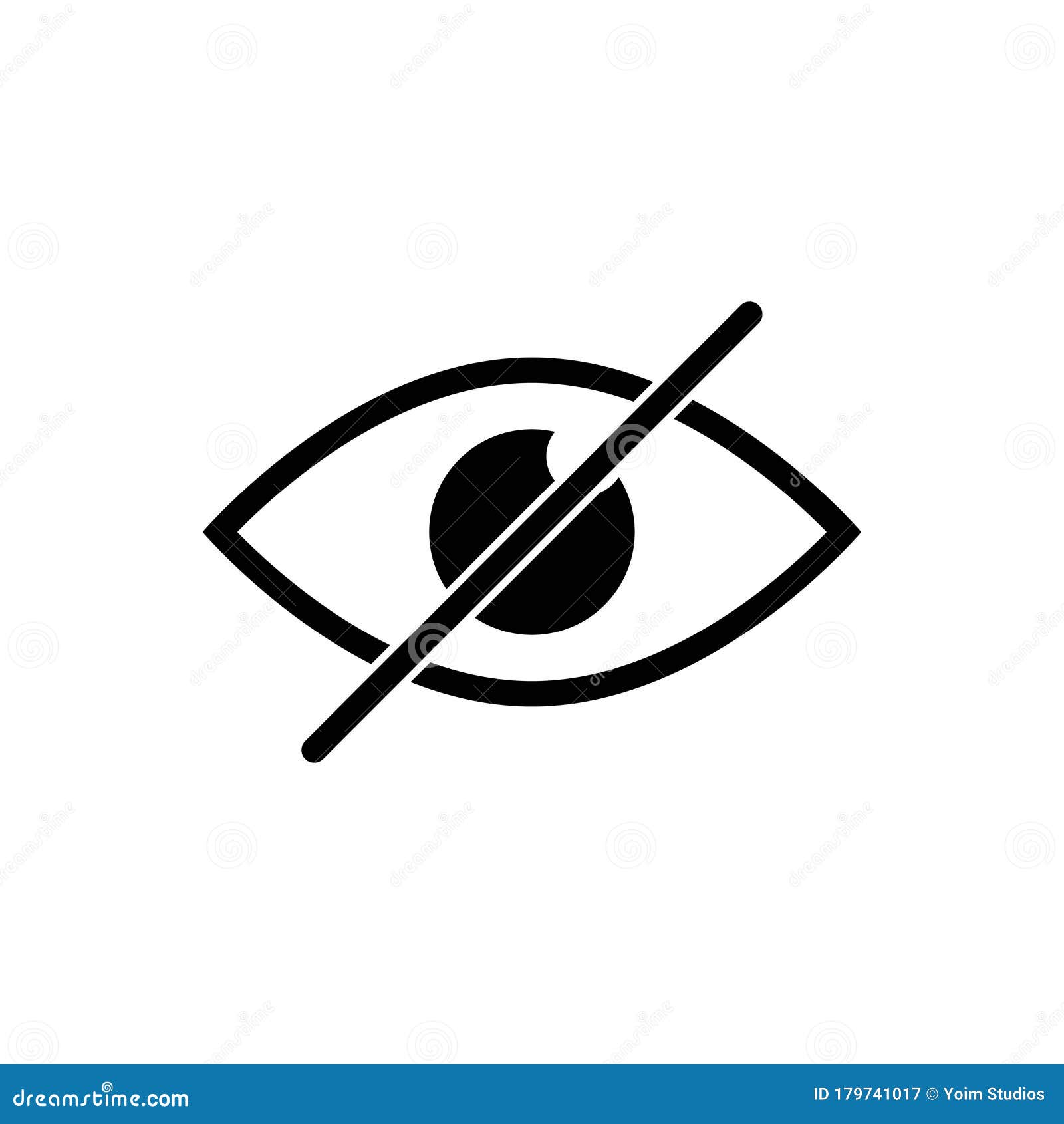 Hide Icon Eye Vector Illustration Isolated Stock Vector - Illustration ...