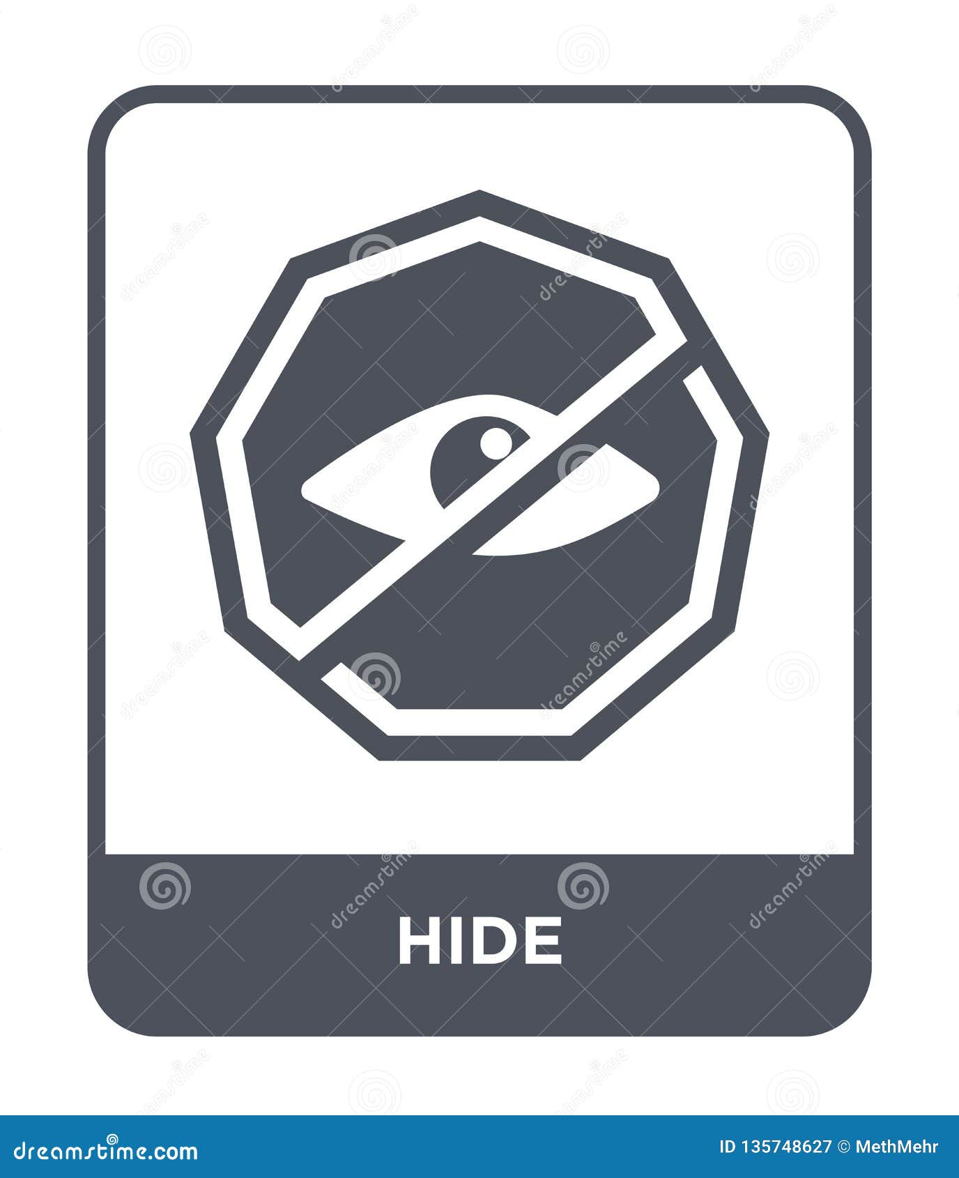 Hide Icon in Trendy Design Style. Hide Icon Isolated on White ...