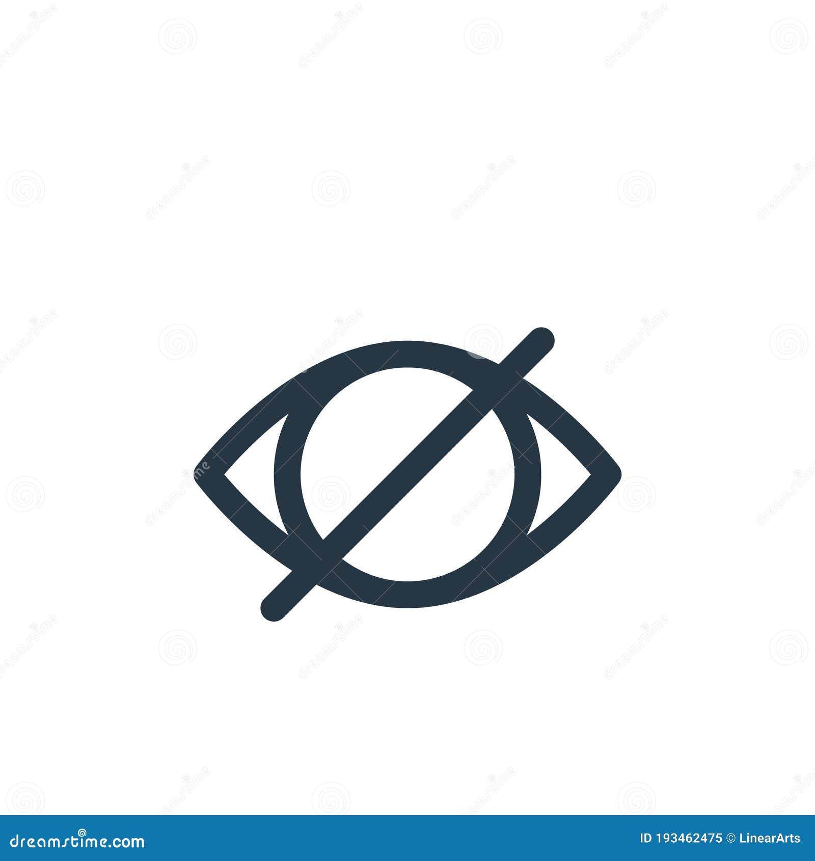 Hide Icon Vector from Basic Ui Concept. Thin Line Illustration of Hide ...