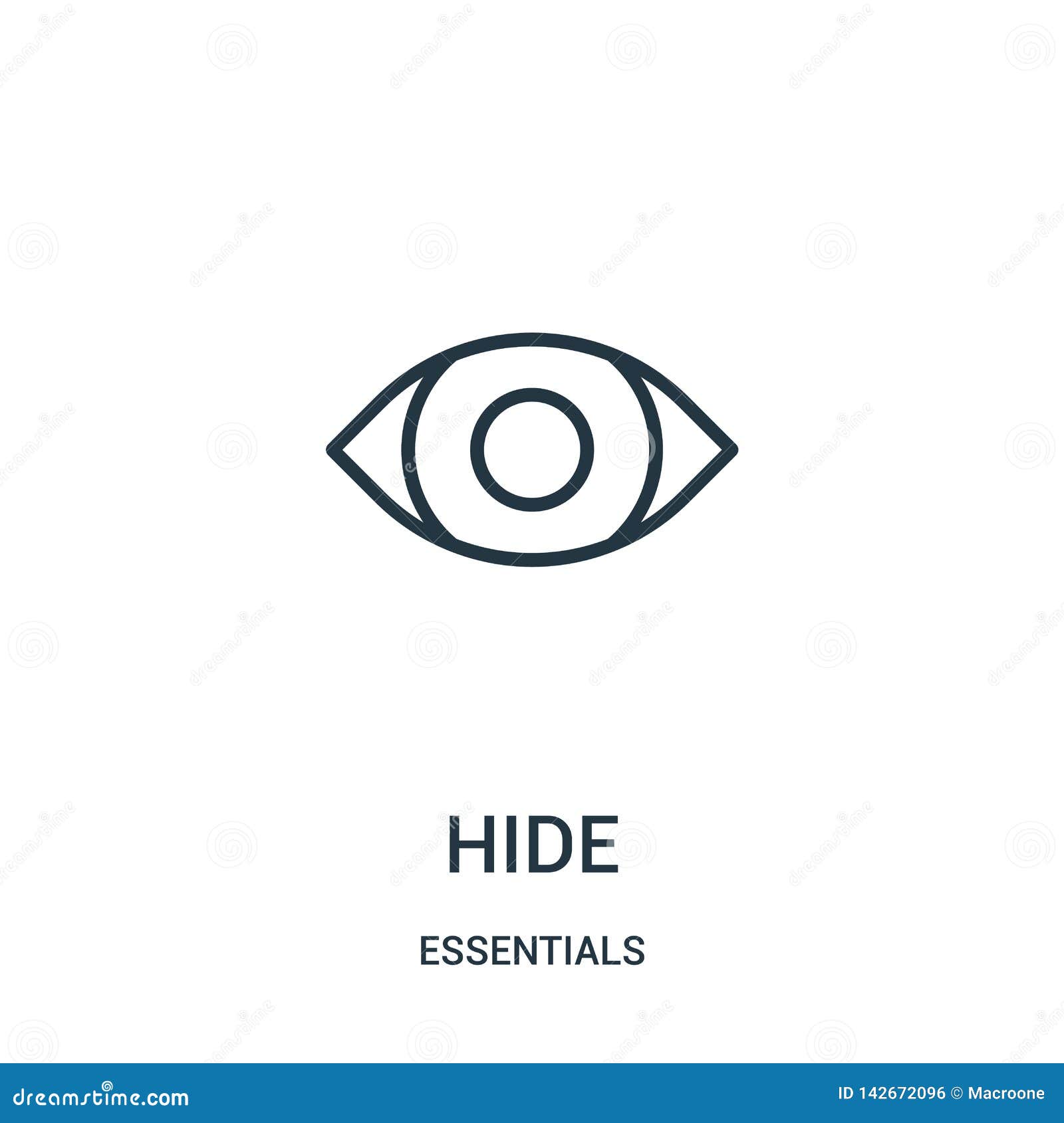 Hide Icon Vector From Essentials Collection Thin Line Hide Outline Icon Vector Illustration 2481