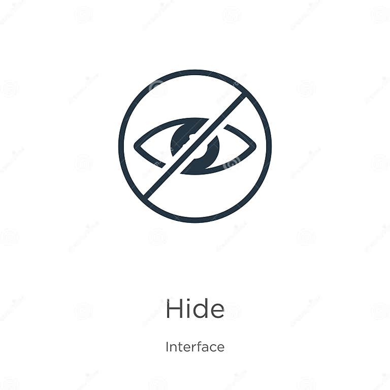 Hide Icon Vector. Trendy Flat Hide Icon from Interface Collection ...