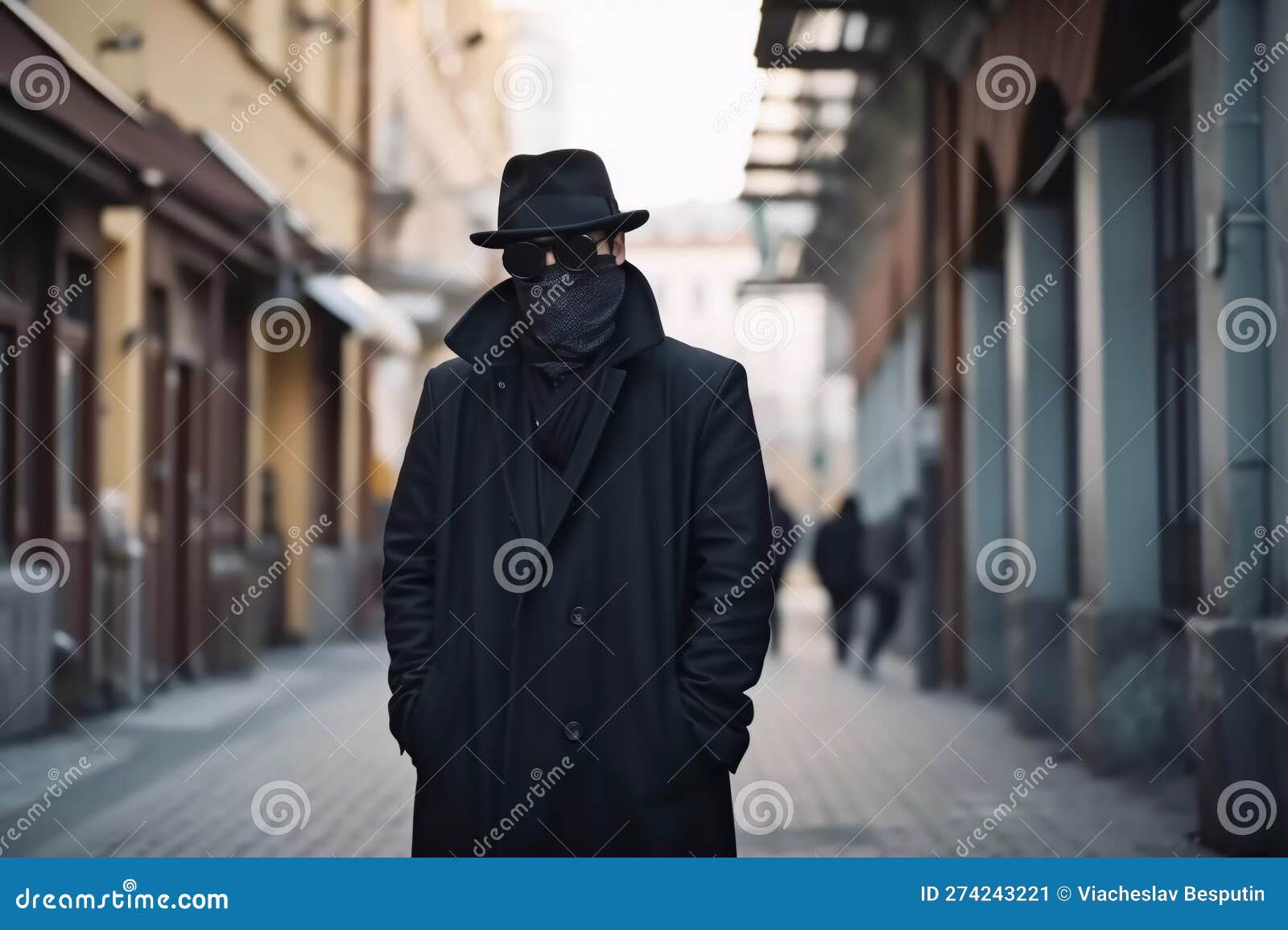 Hide the Identity of a Man in a Hat and Glasses. Stock Illustration ...