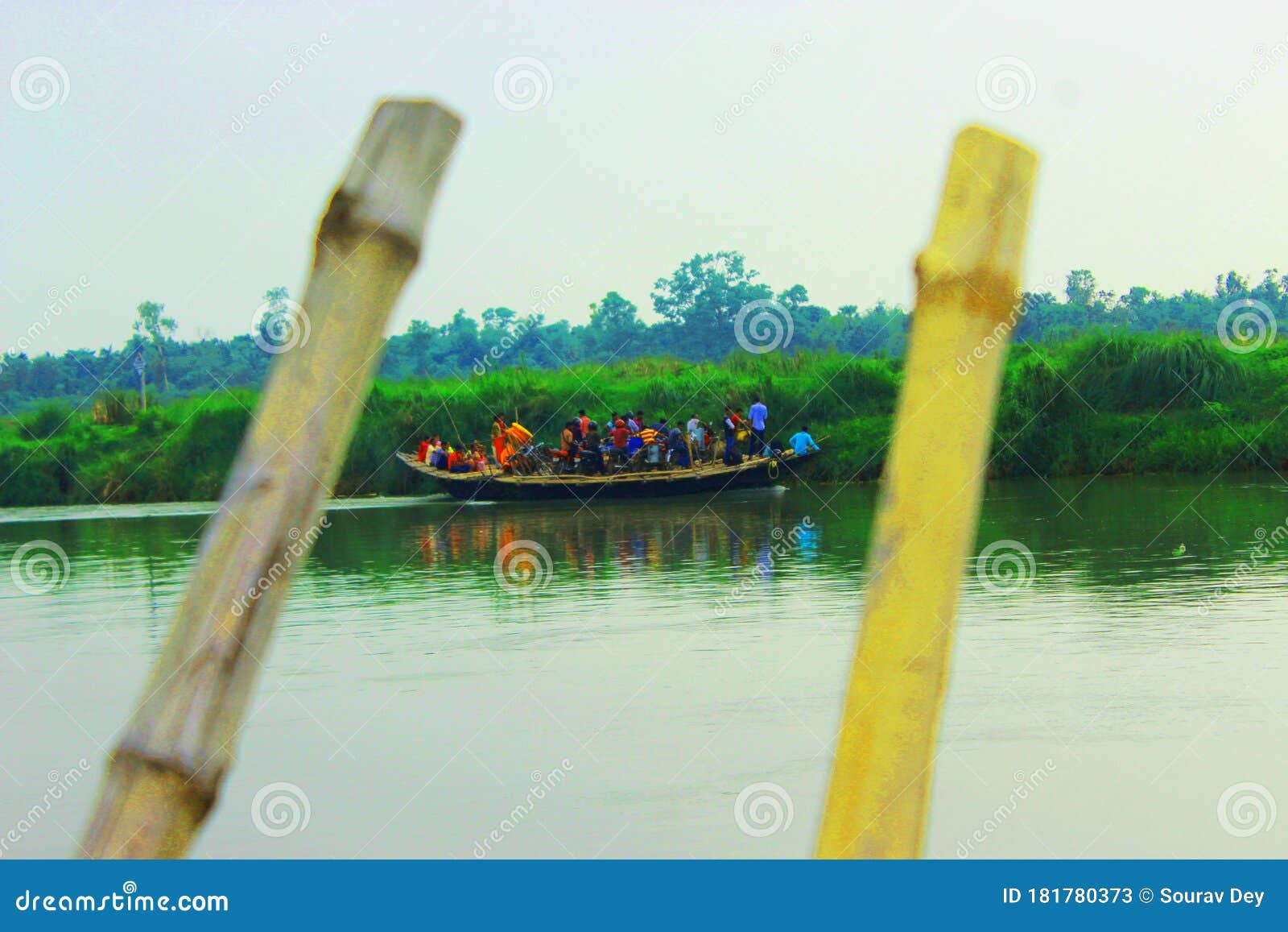 A Hide and Seek Boat with a Frame of a Bamboo Editorial Stock Photo ...