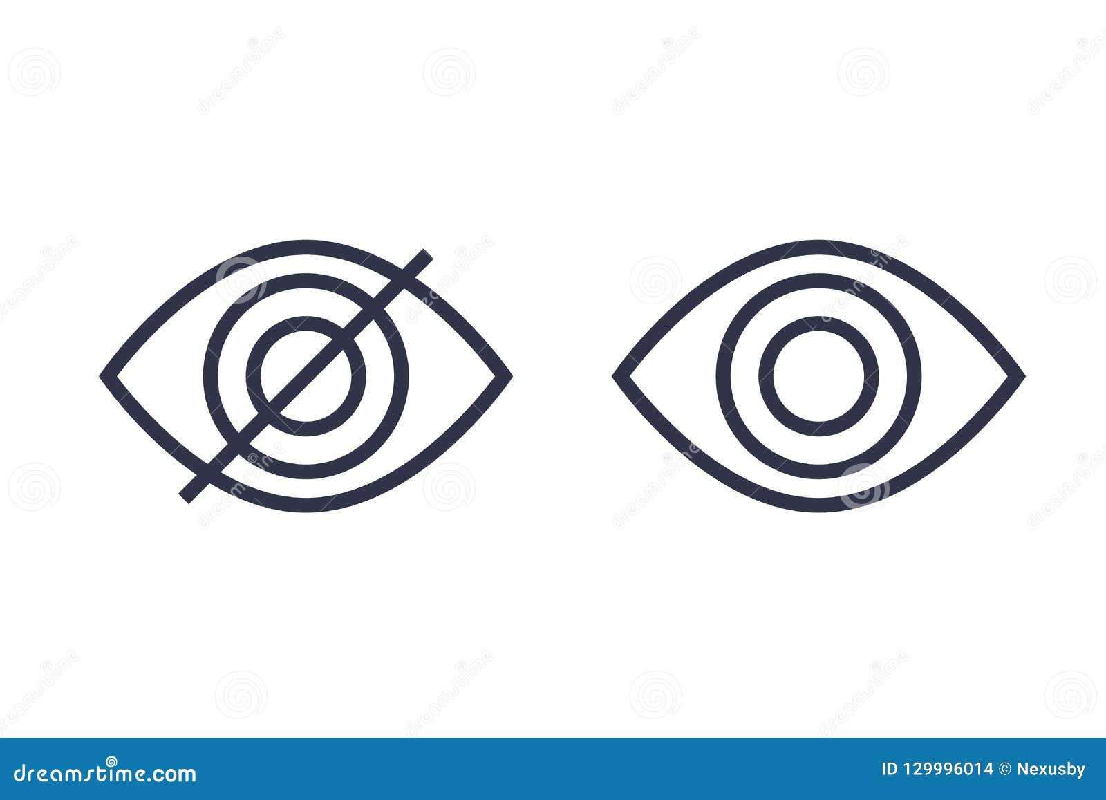 Hide, Show Vector Linear Icons with Eye Stock Vector - Illustration of ... Hide, Show Vector Linear Icons with Eye Stock Vector - Illustration of ...