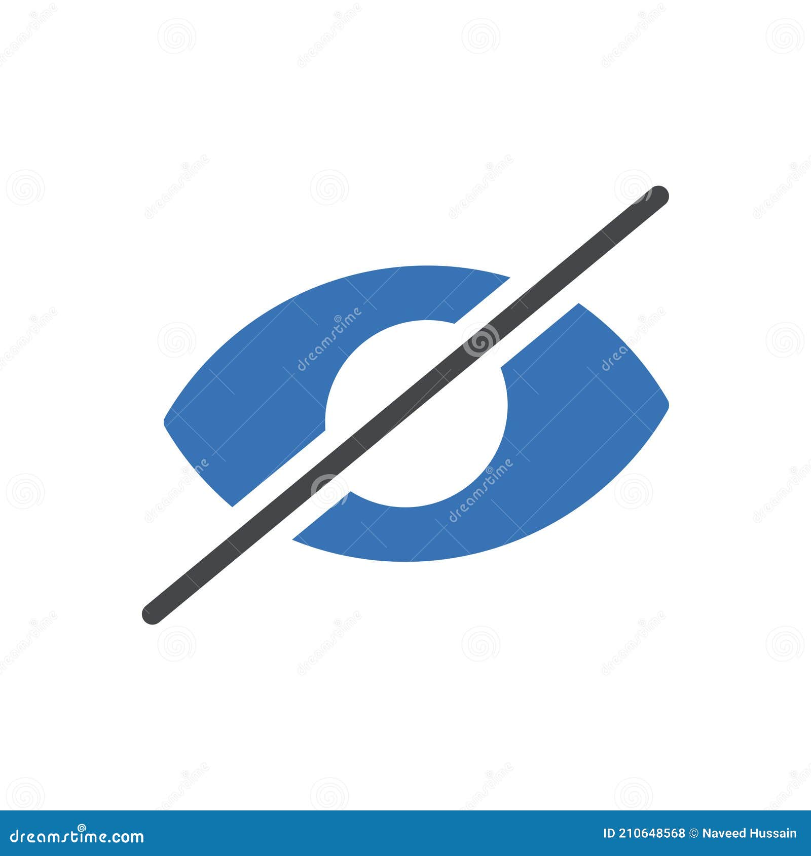 Disable Eye Hide Outline Icon. Detailed Set Of Unigrid Multimedia ...