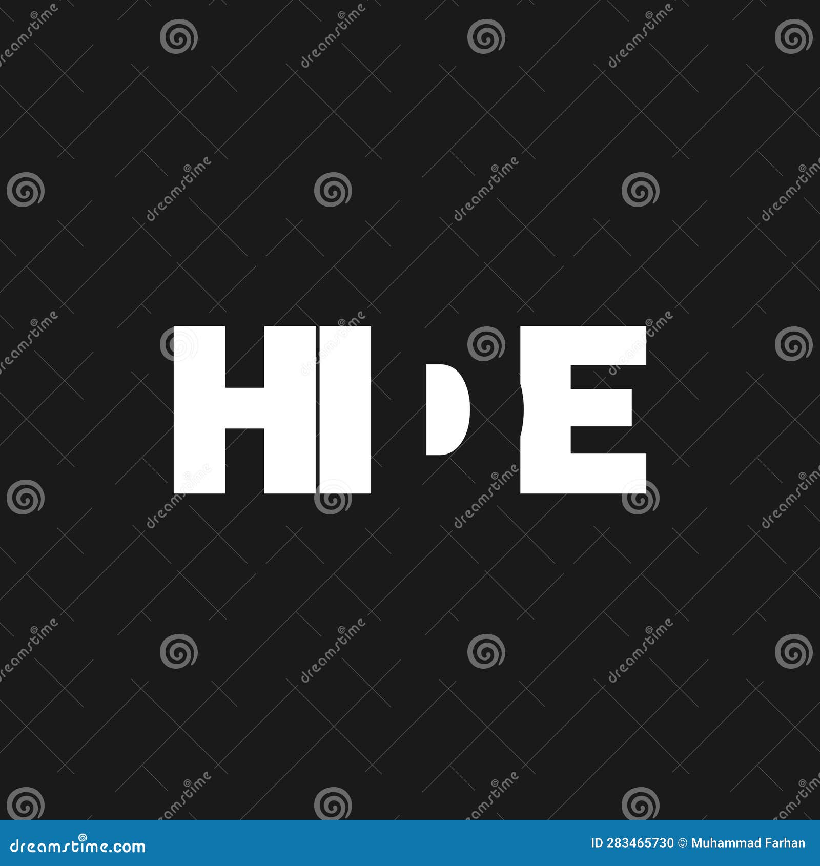 Hide wordmark logo design stock vector. Illustration of element - 283465730