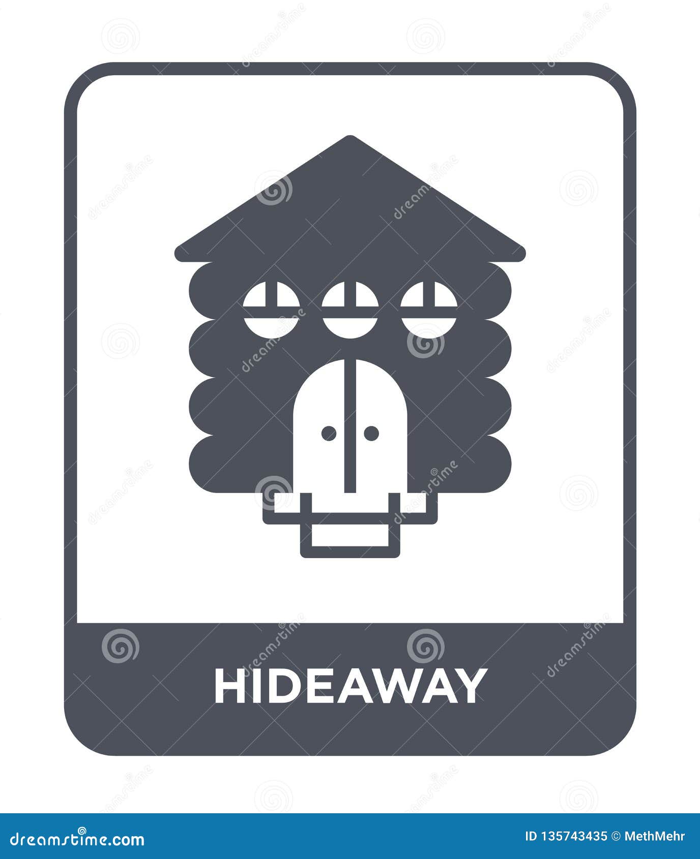 Hideaway Icon. Trendy Hideaway Logo Concept On White Background Vector ...