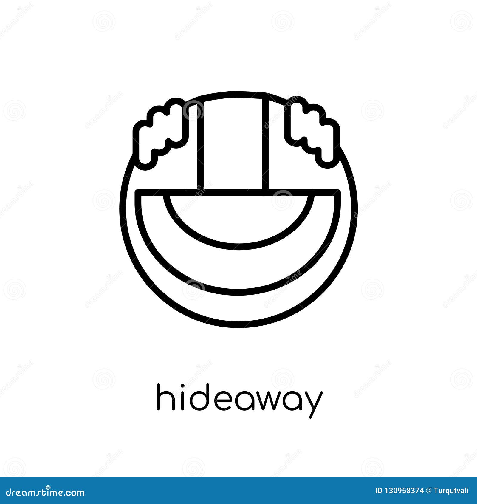 Hideaway Icon. Trendy Hideaway Logo Concept On White Background Vector ...