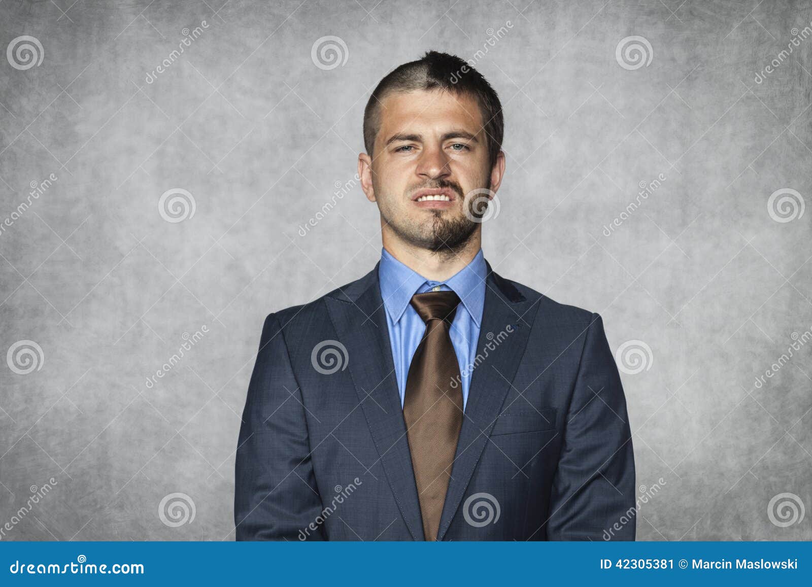 Hideous face businessman stock image. Image of casual - 42305381