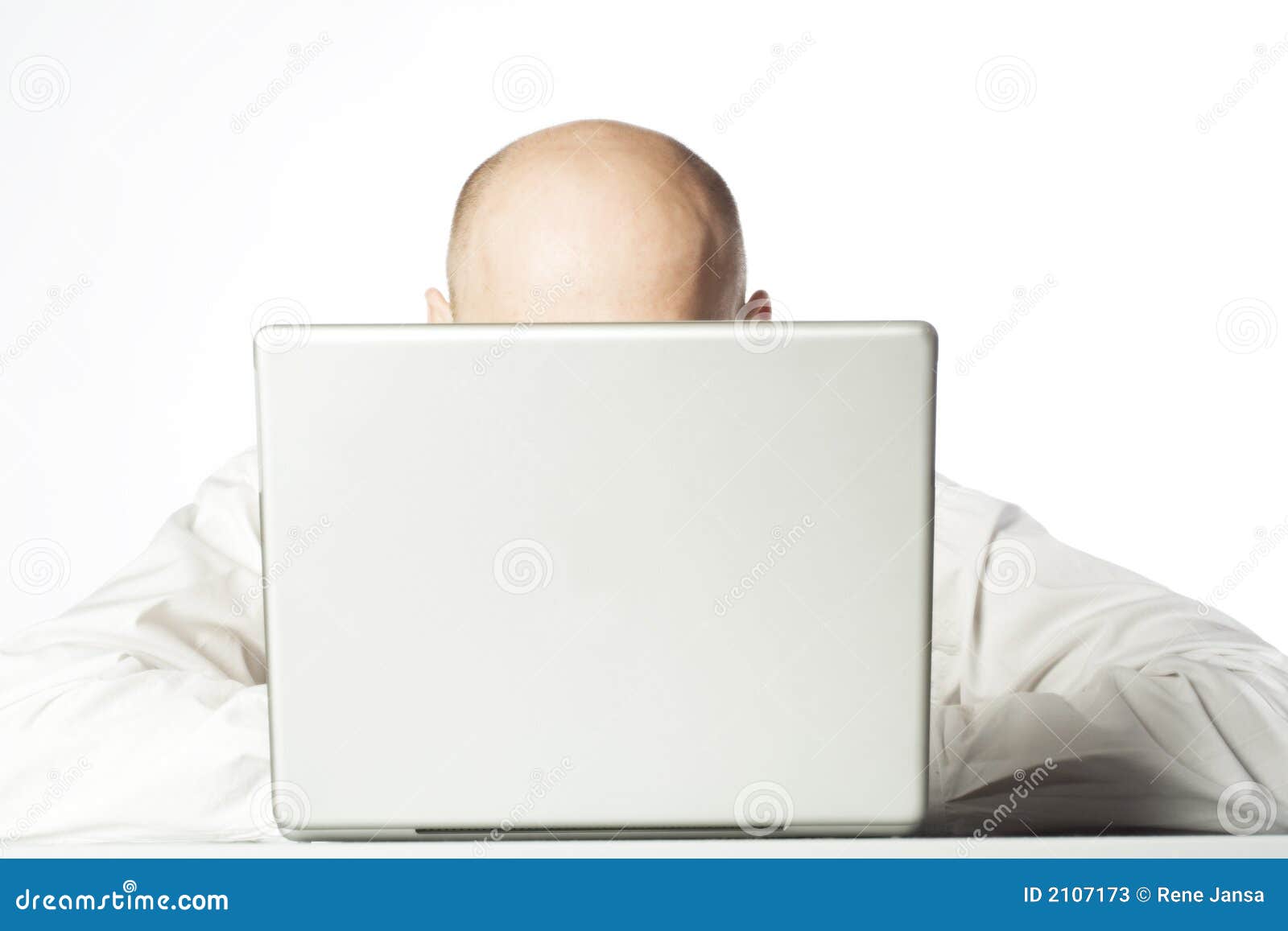 Hiding behind a computer stock image. Image of white, male - 2107173