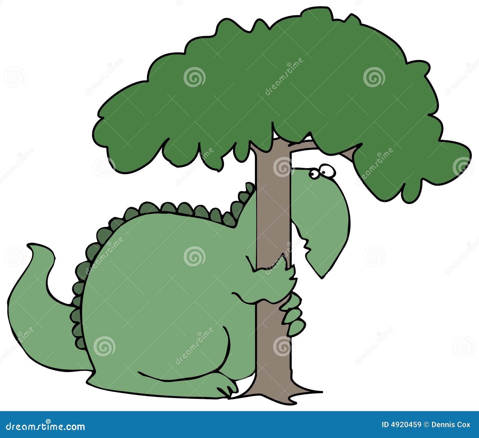 Hiding Dinosaur stock illustration. Illustration of tail - 4920459