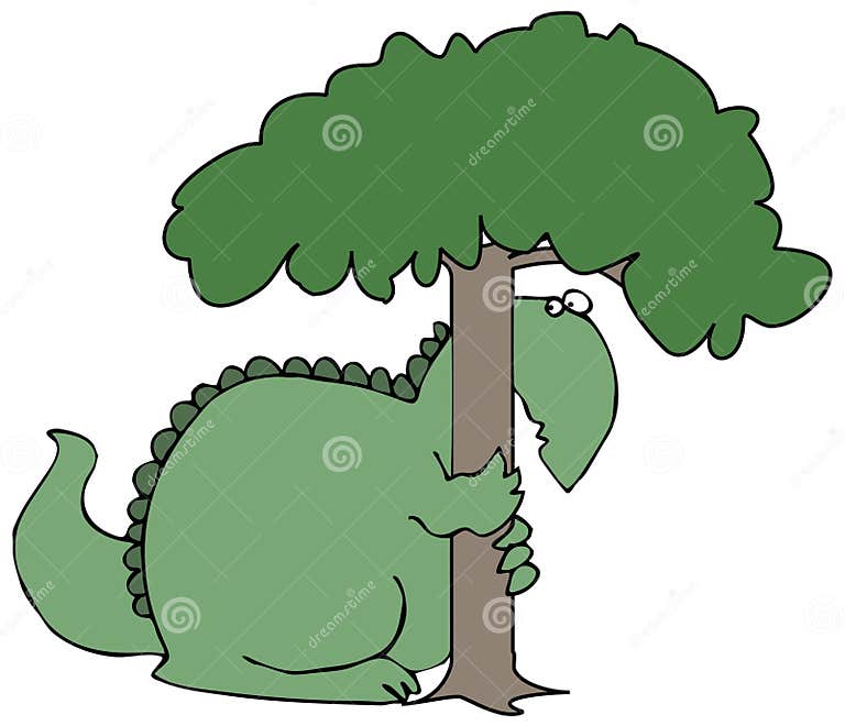 Hiding Dinosaur stock illustration. Illustration of tail - 4920459