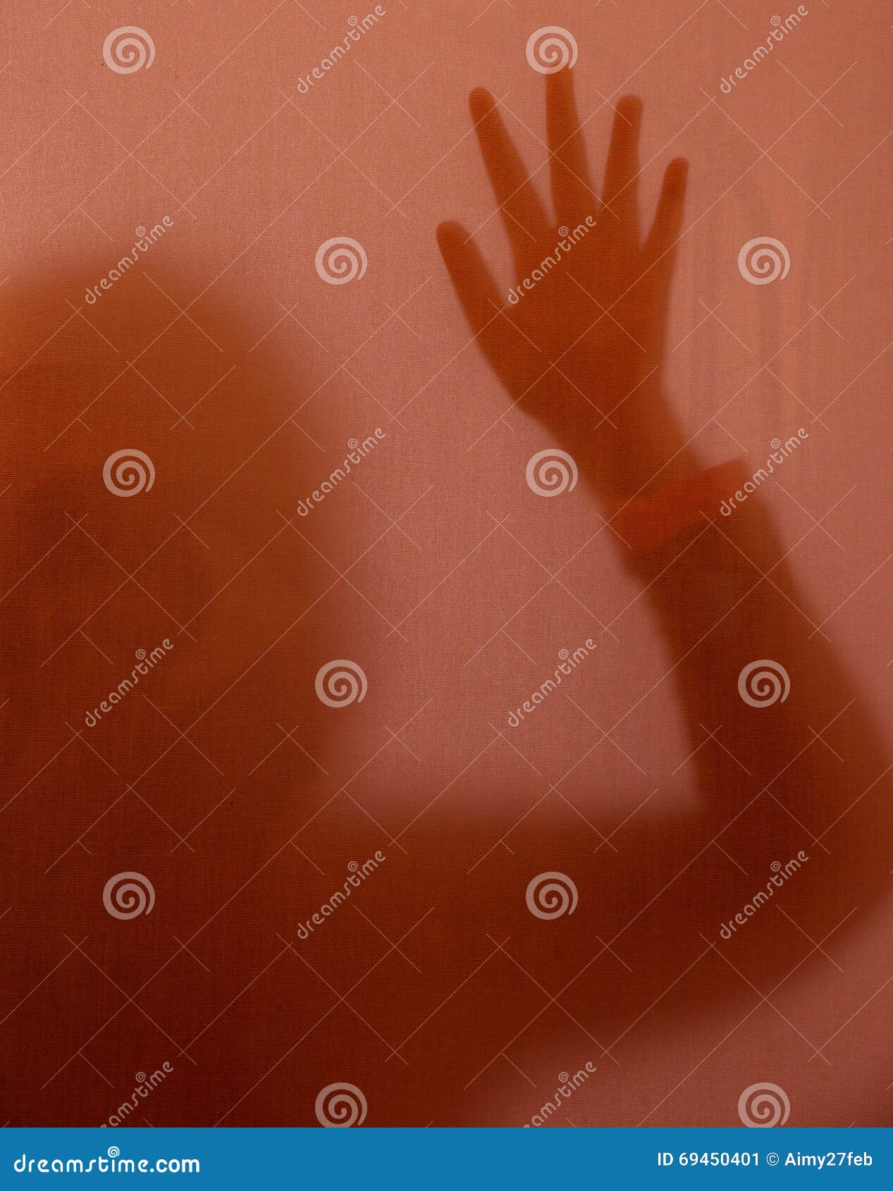 Hiding of Female Silhouette, Hands, Fingers. Stock Image - Image of ...