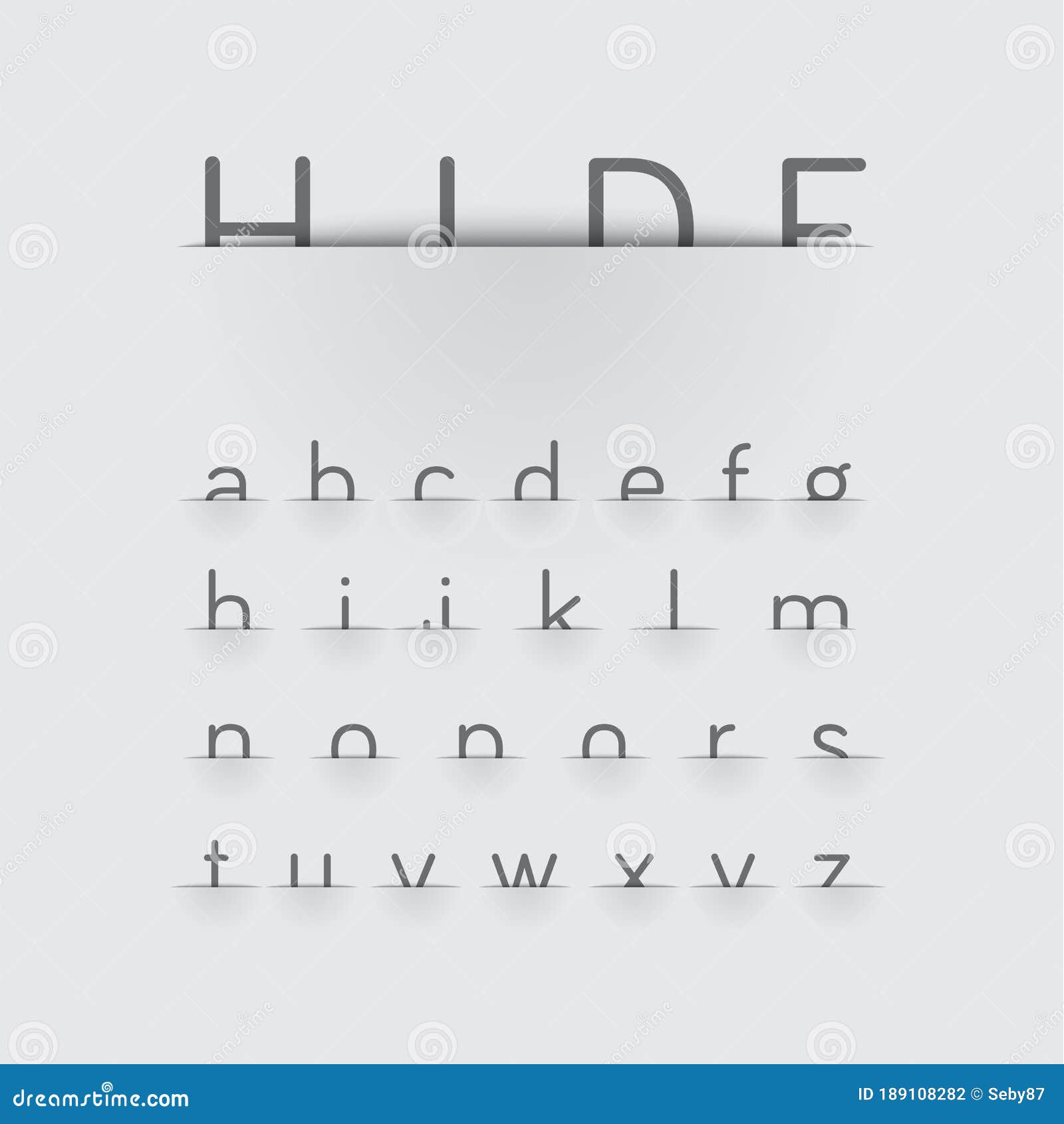 Hiding Font with Detailed Pocket, Vector Stock Vector - Illustration of ...