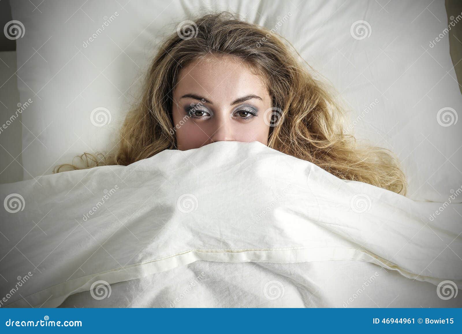 Hiding under the sheets stock image. Image of hiding - 46944961