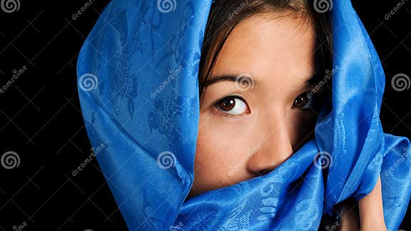 Hiding from view stock image. Image of female, gorgeous - 11073881