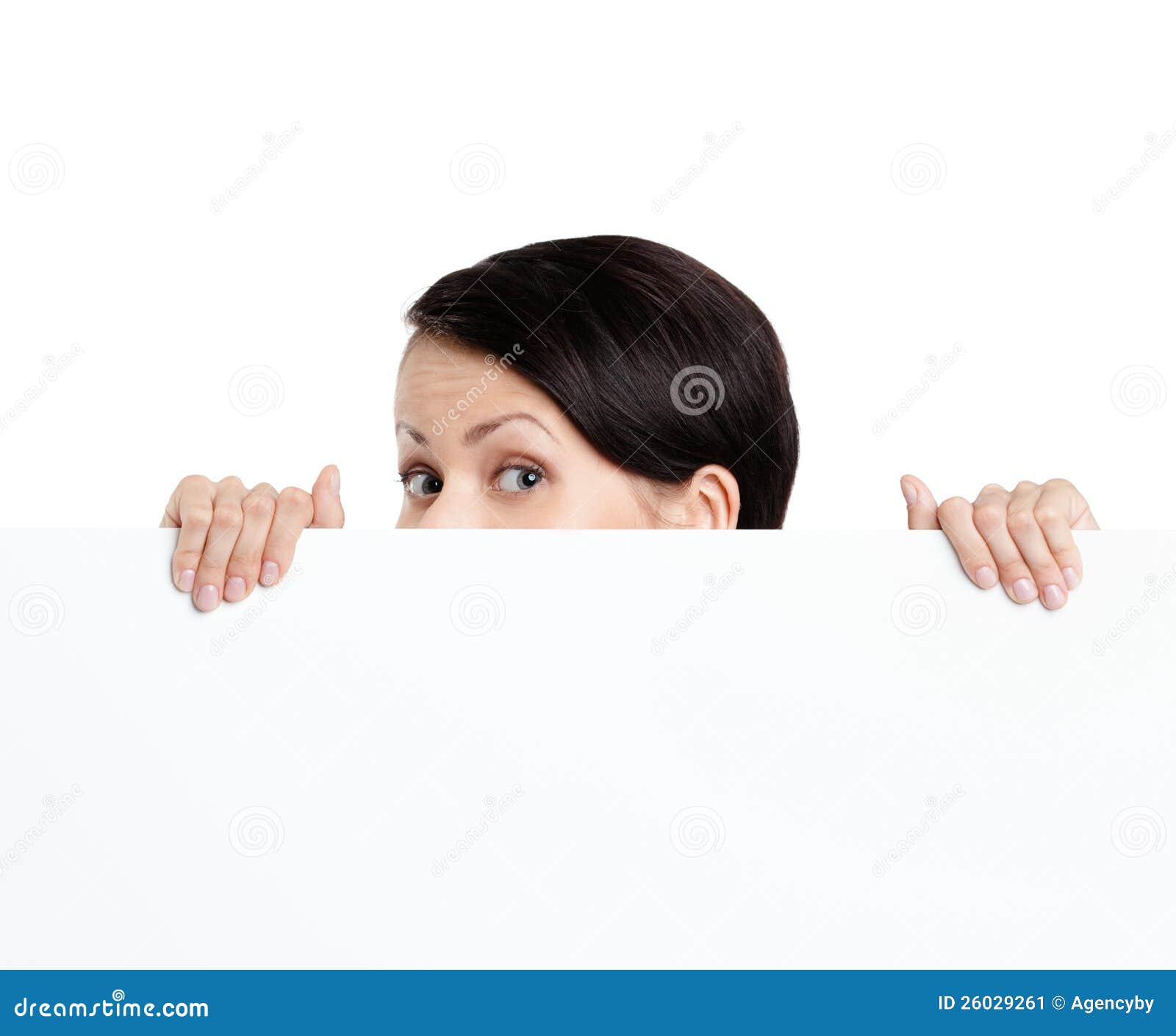 Hiding woman stock image. Image of cardboard, closeup - 26029261