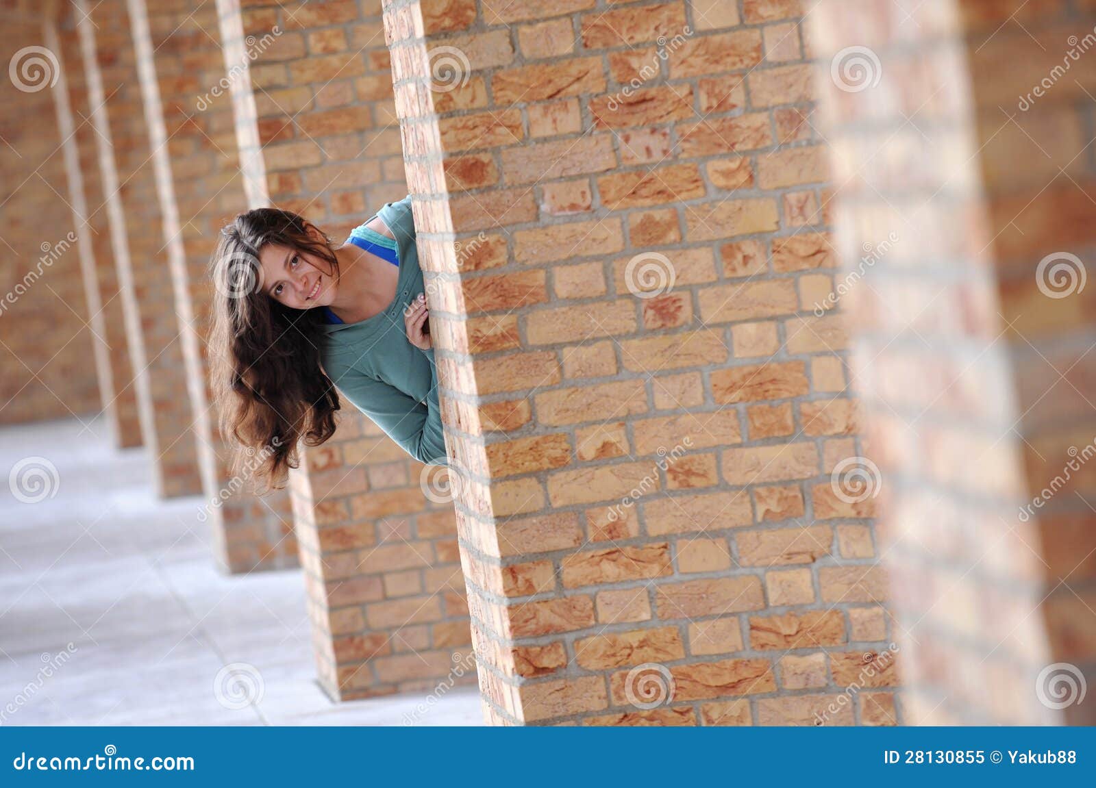 Hiding Young Woman Stock Image Image Of Hide Maze Brown 28130855