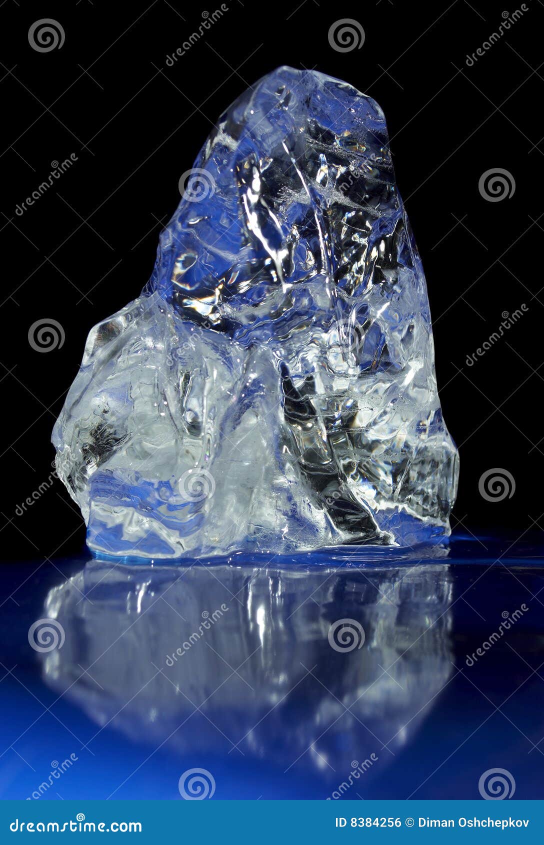 Hielo azul foto de archivo. Imagen de frescura, liso, color - 8384256