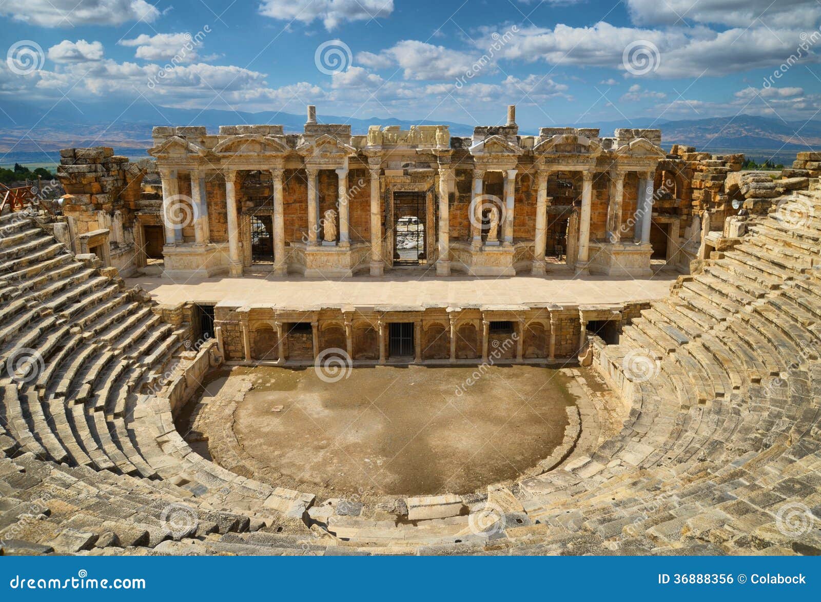 Hierapolis, theater stock photo. Image of archaeologic - 36888356