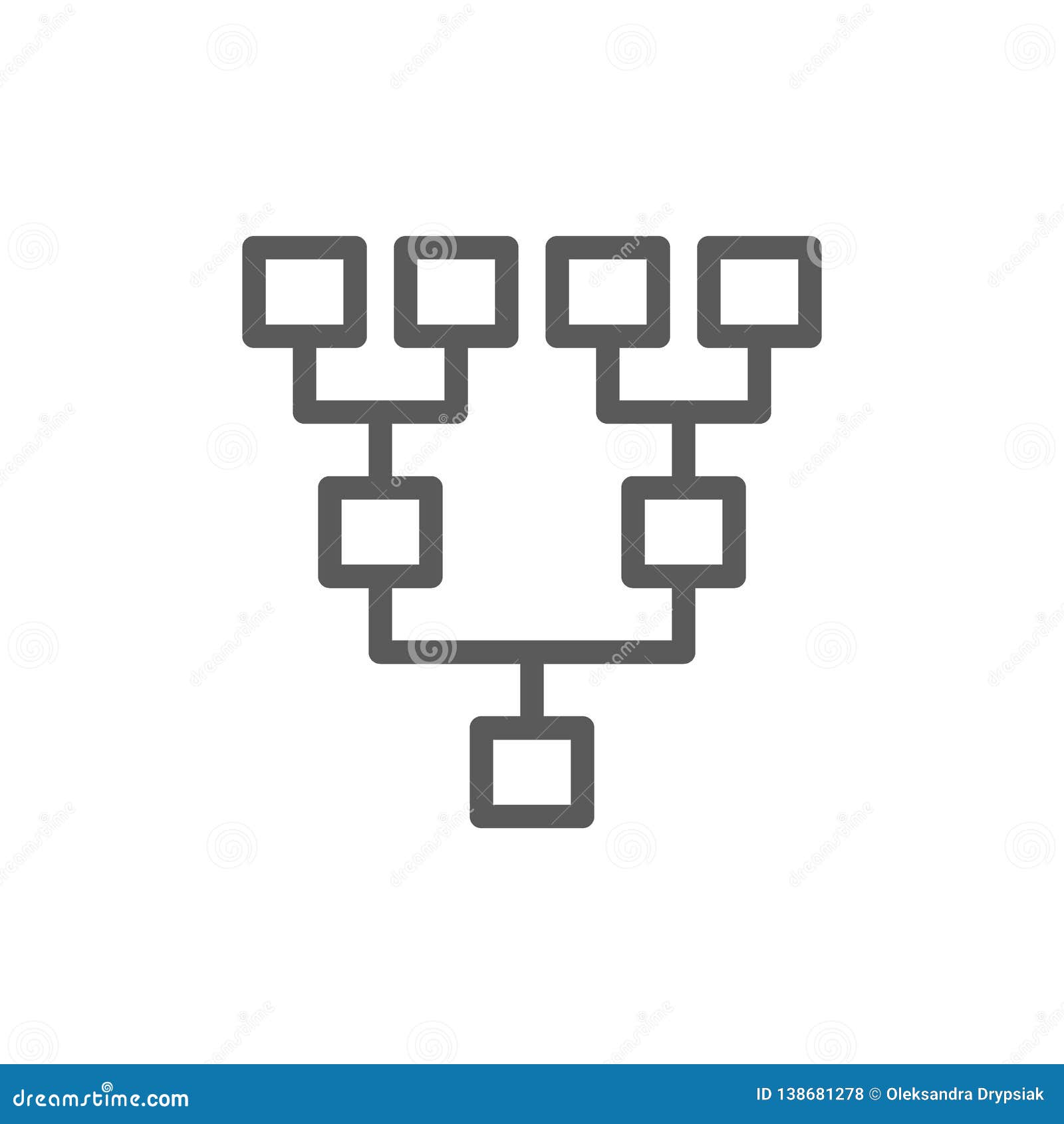 Hierarchical Chart, Player Layout Line Icon. Stock Vector ... Hierarchical Chart, Player Layout Line Icon. Stock Vector ...