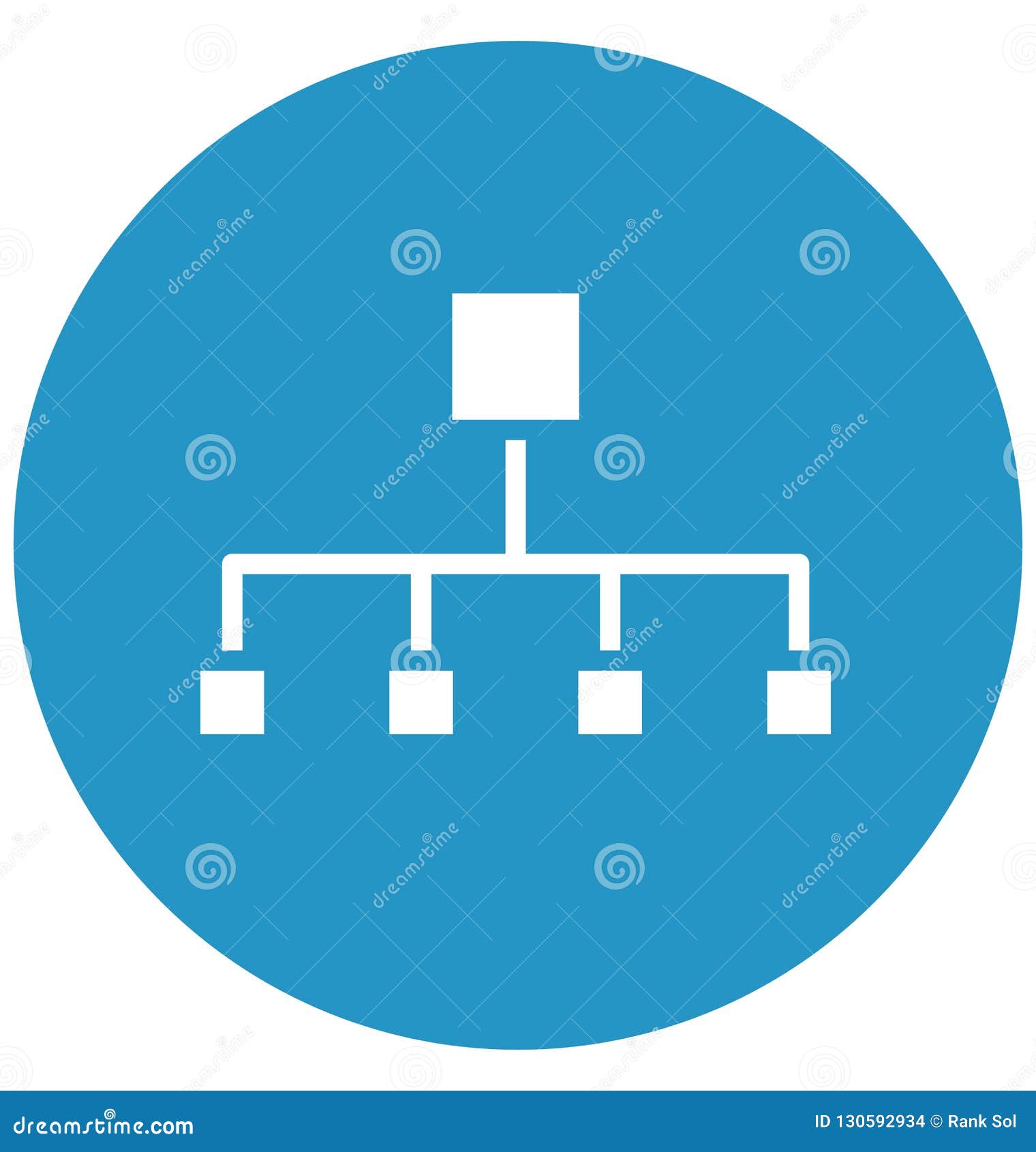 Hierarchical Network, Hierarchical Structure Isolated Vector Icon that Can Be Easily Edited in ...