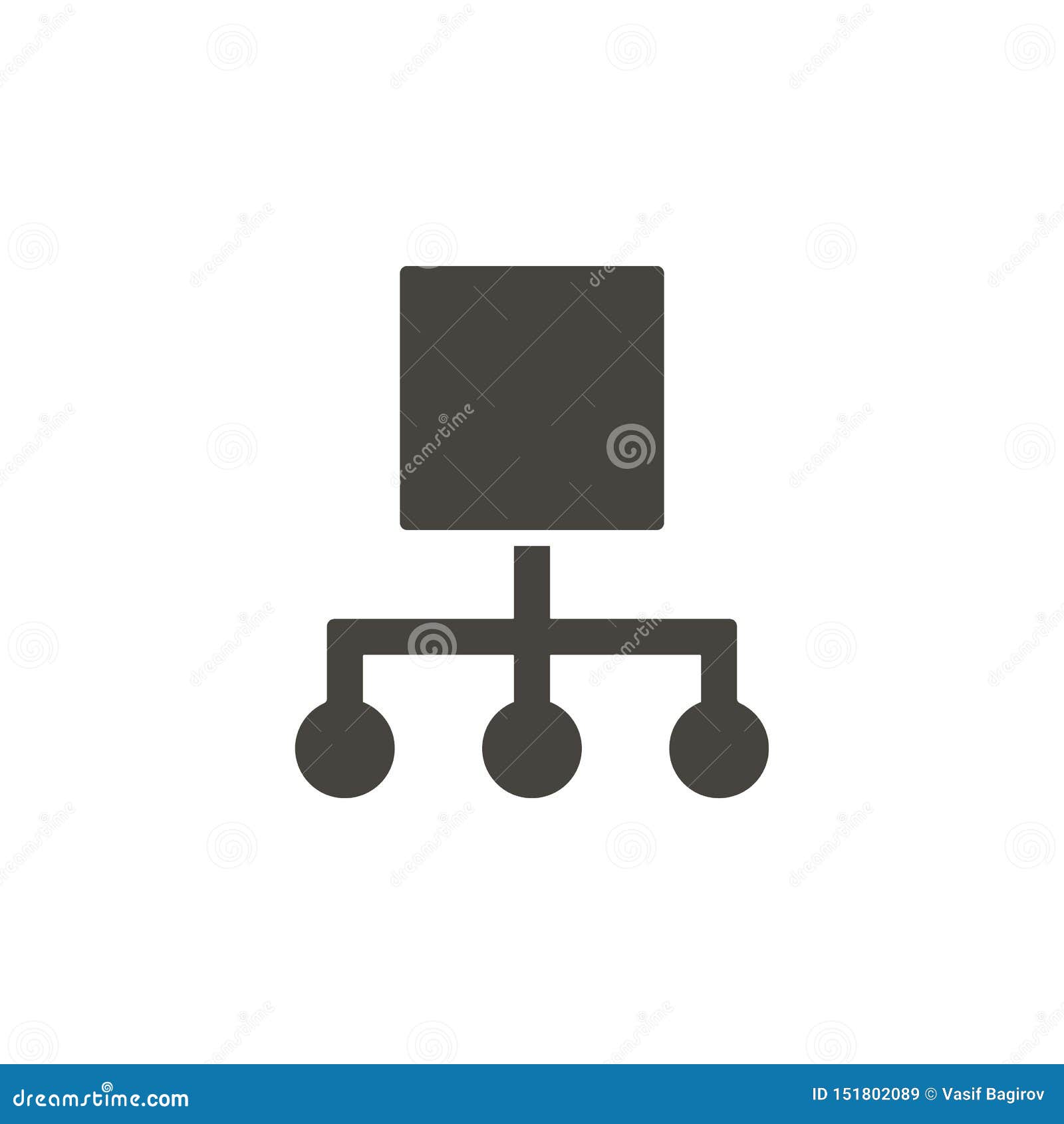 Hierarchical, Network Vector Icon. Simple Element ... Hierarchical, Network Vector Icon. Simple Element ...