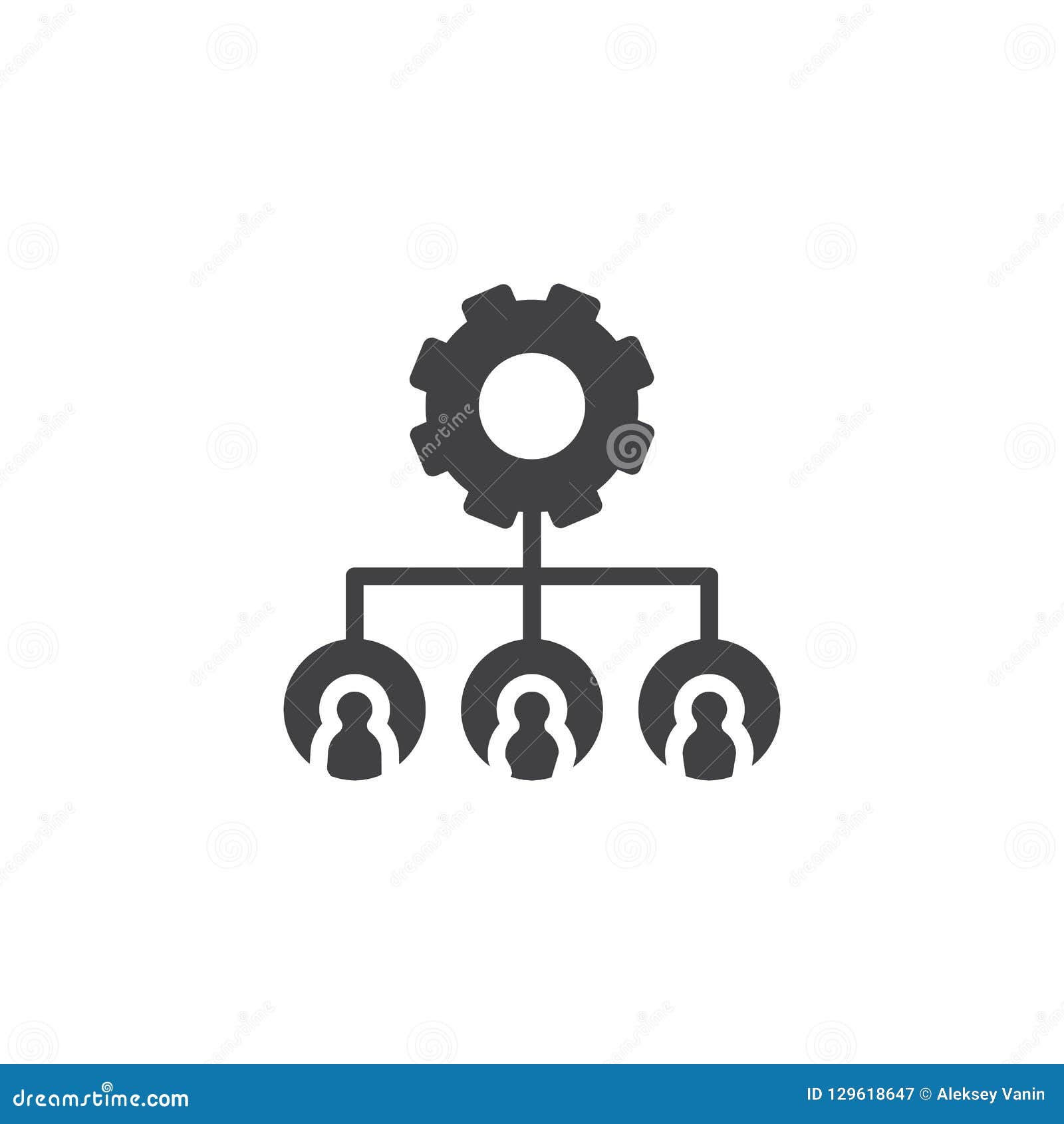 Hierarchical Structure Vector Icon Isolated On Transparent Background ...
