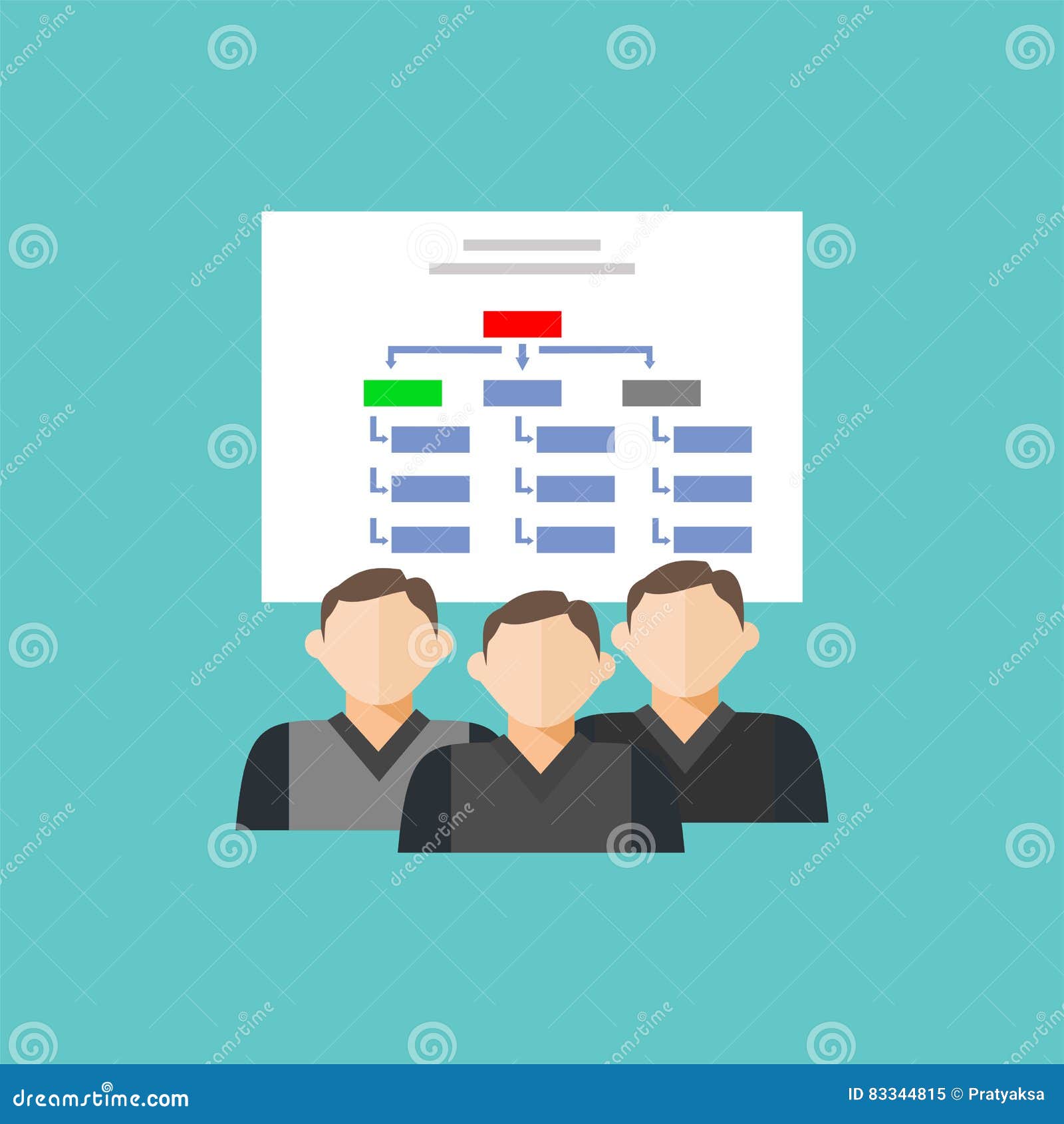 Hierarchical-structure Icon. Department Team Diagram Structure. Stock ...