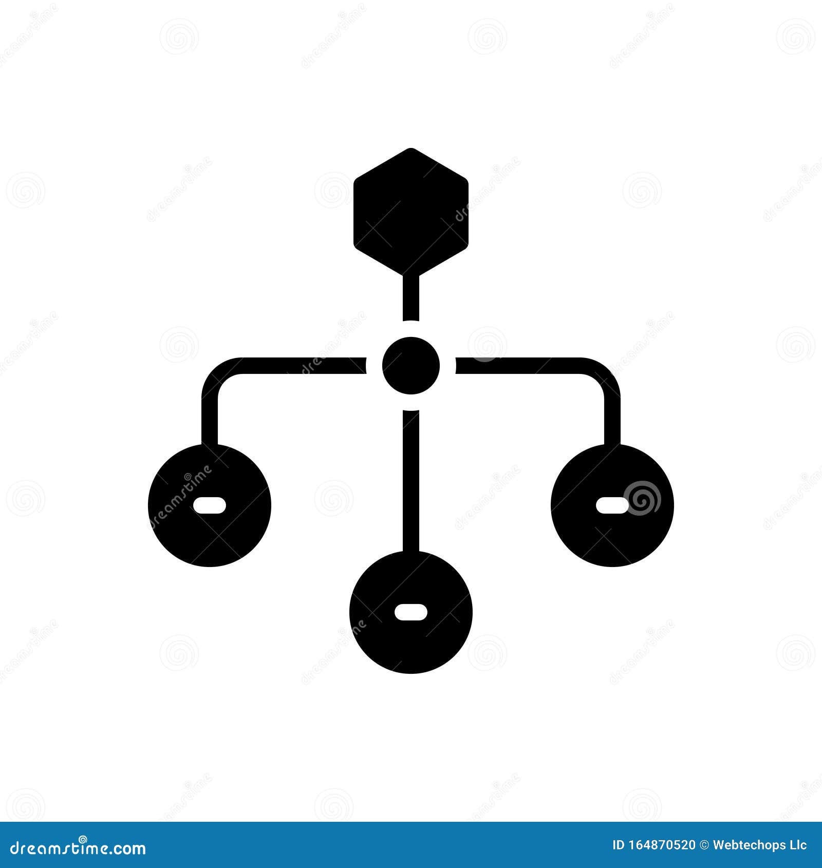 Black Solid Icon for Hierarchical Structure, Sitemap and Layout Stock ...