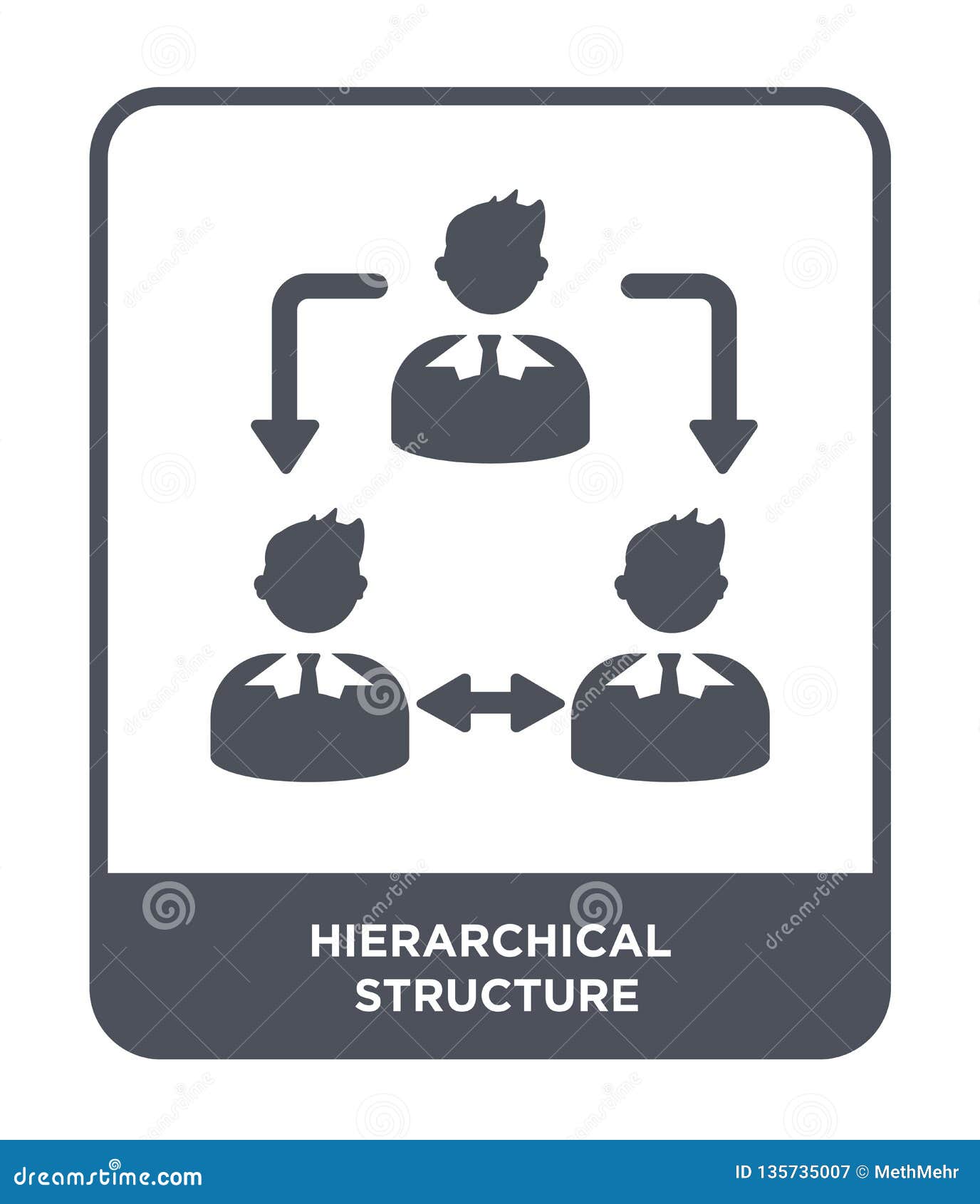 Hierarchical Structure Icon in Trendy Design Style. Hierarchical ...