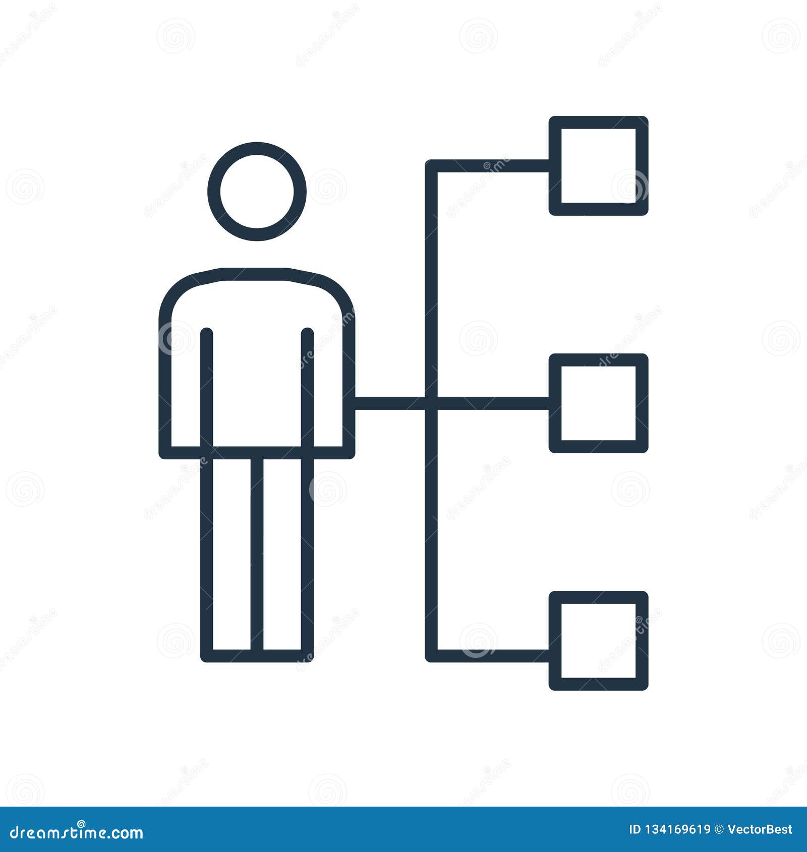 Hierarchical Structure Icon Vector Isolated on White Background ... Hierarchical Structure Icon Vector Isolated on White Background ...