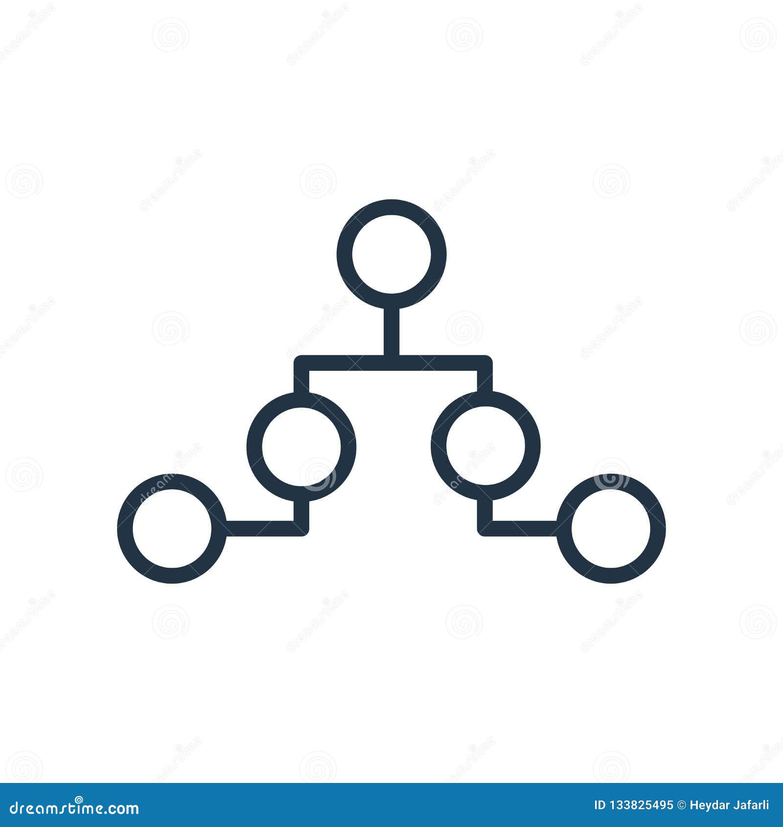 Hierarchical Structure Icon Vector Isolated on White Background Stock ...