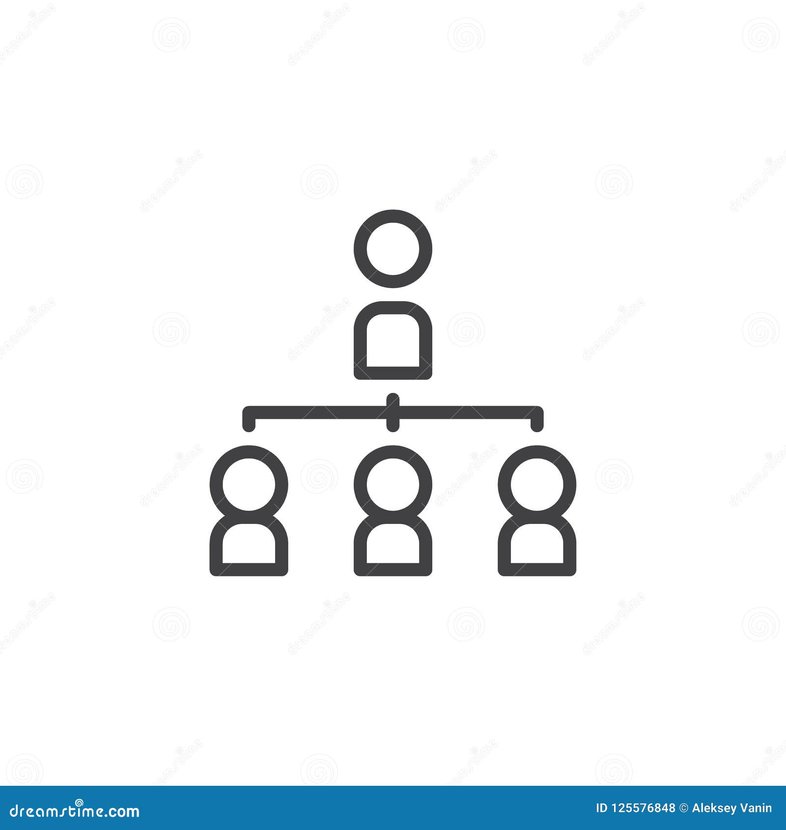 Hierarchical Structure Outline Icon Stock Vector - Illustration of ...