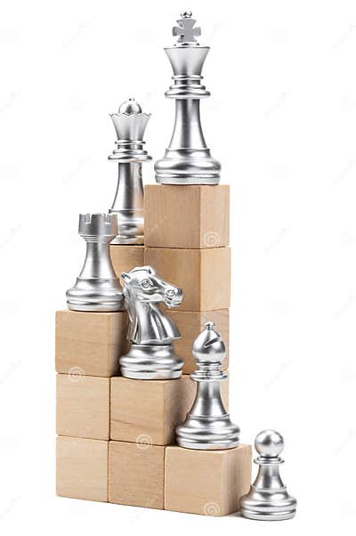 Hierarchy of chess pieces stock photo. Image of isolated - 214754936