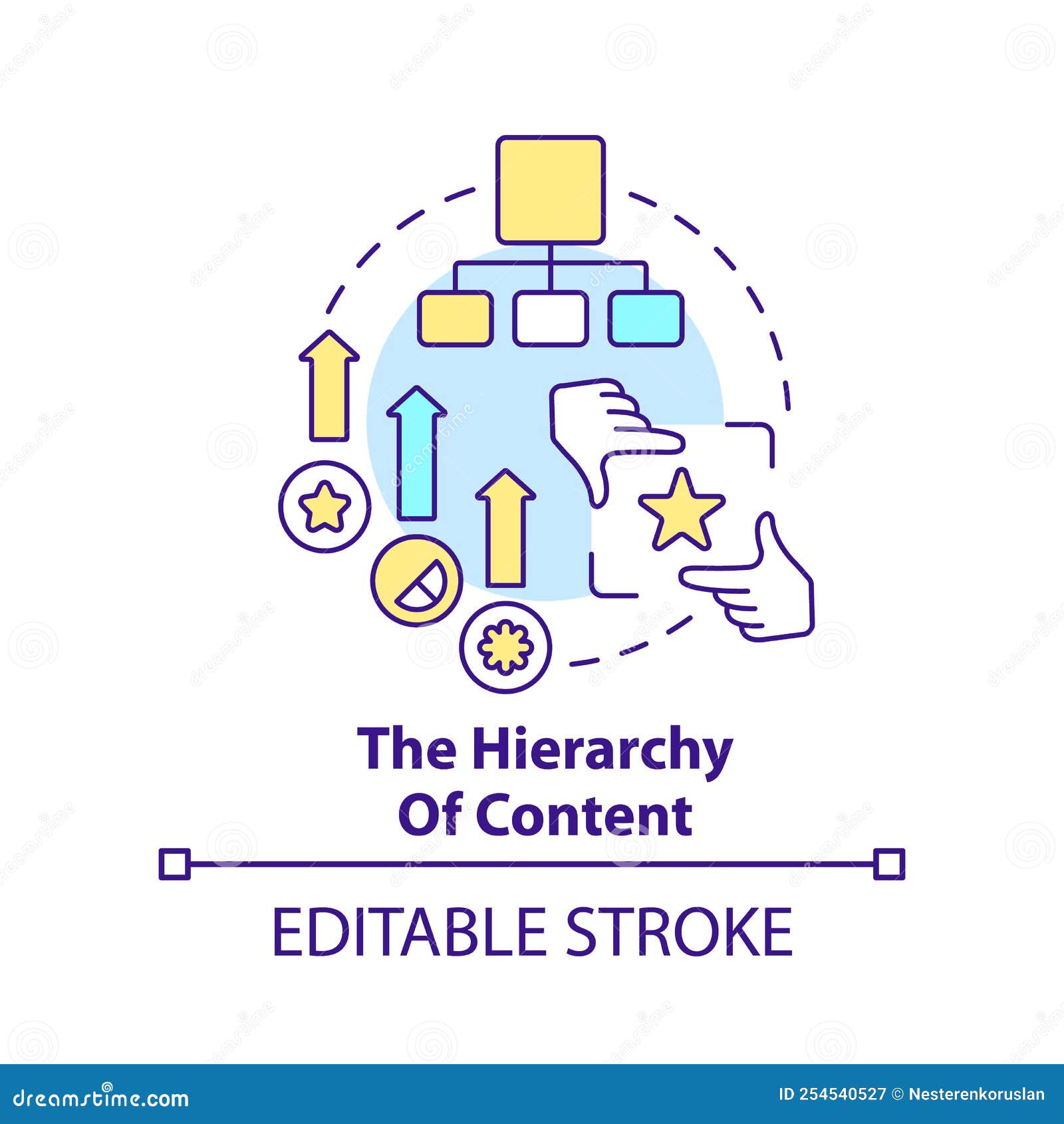 Hierarchy of Content Concept Icon Stock Vector - Illustration of ...