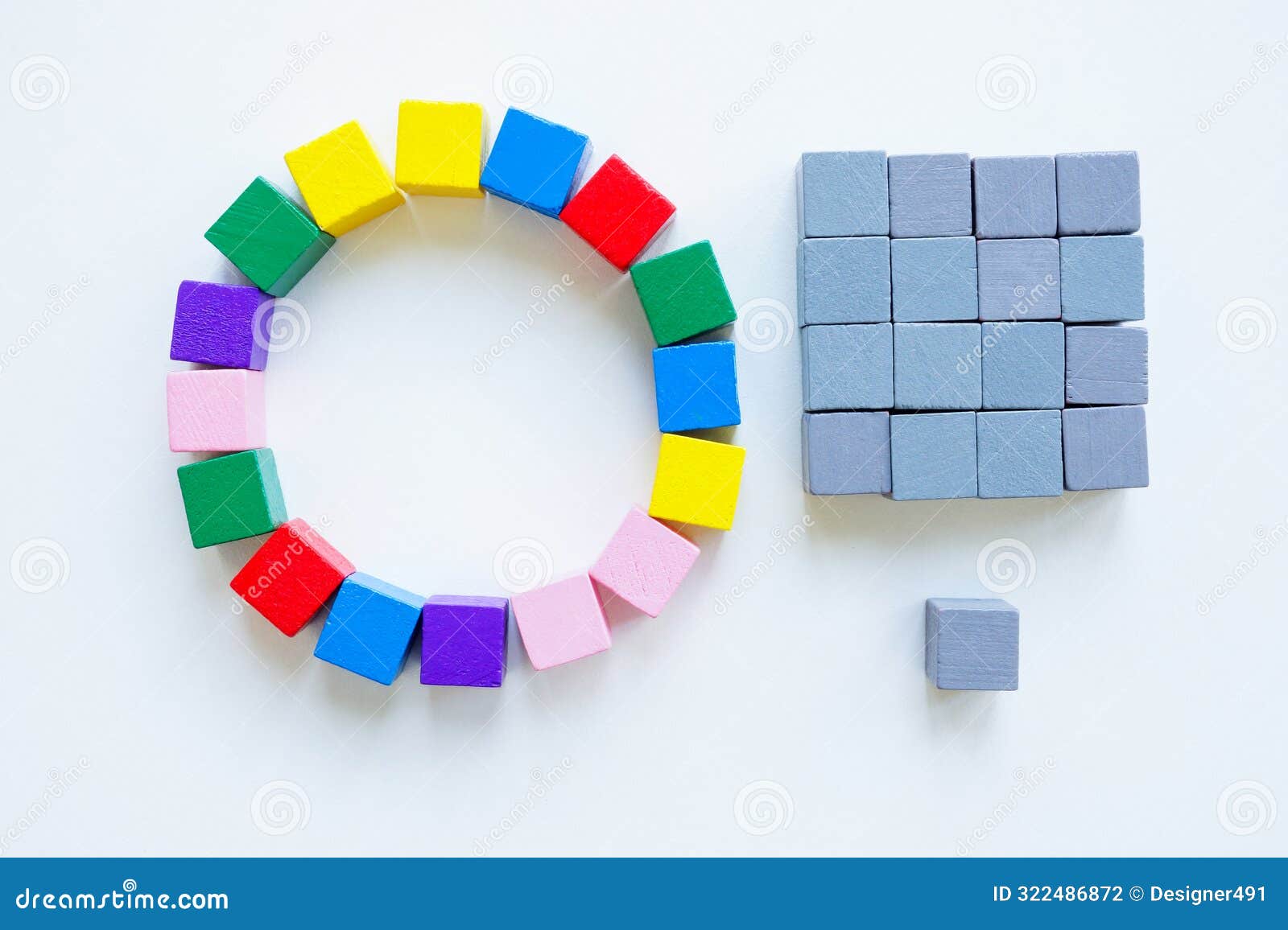 Hierarchy and Horizontal Structure of the Company. Circle of Colored ...
