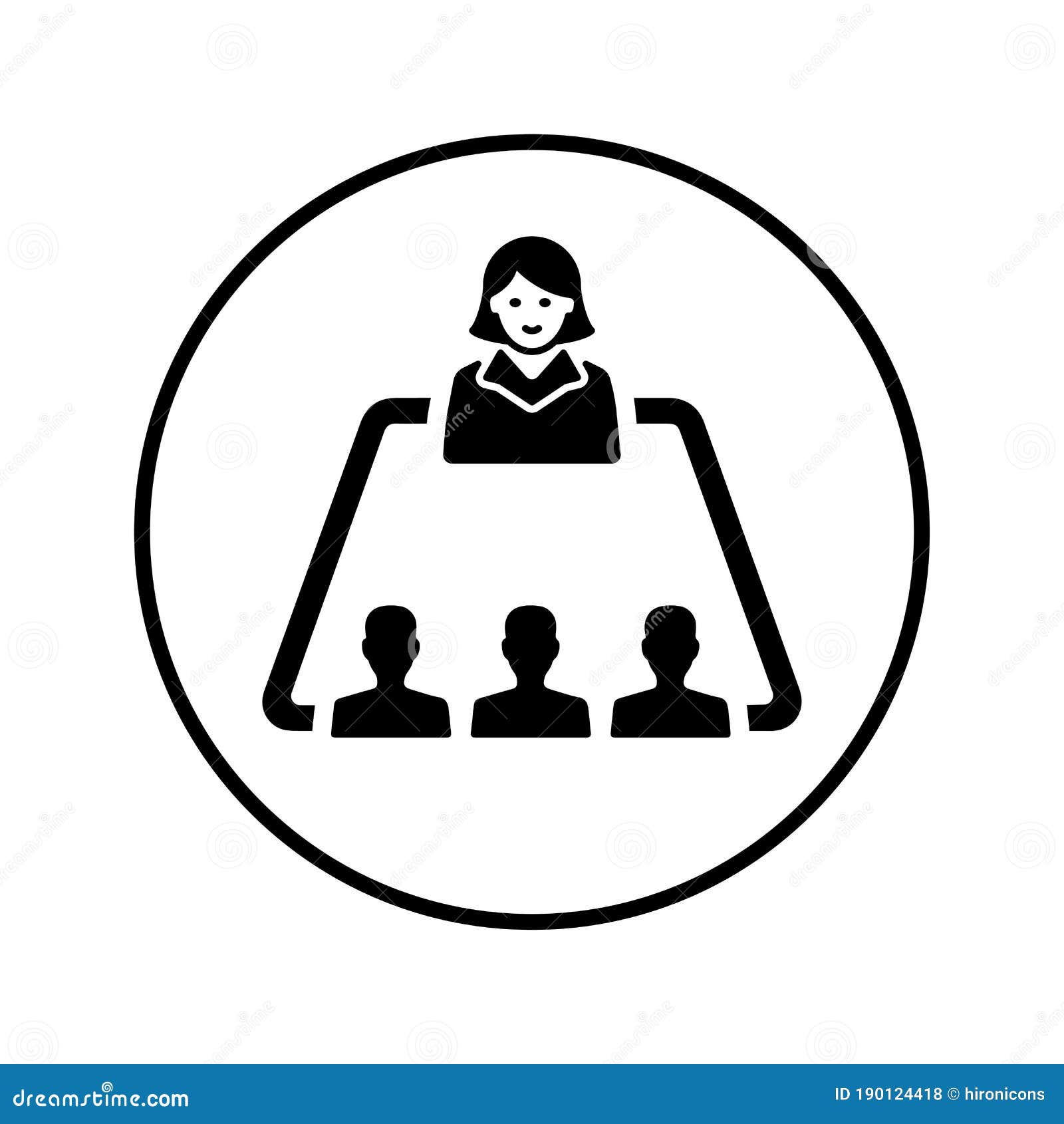 Hierarchy Icon / Black Vector Graphics Stock Vector - Illustration of ...